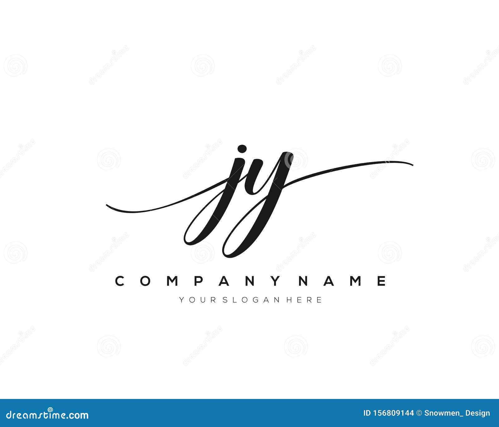 JY Initial Handwriting Logo Template Vector. Stock Vector ...