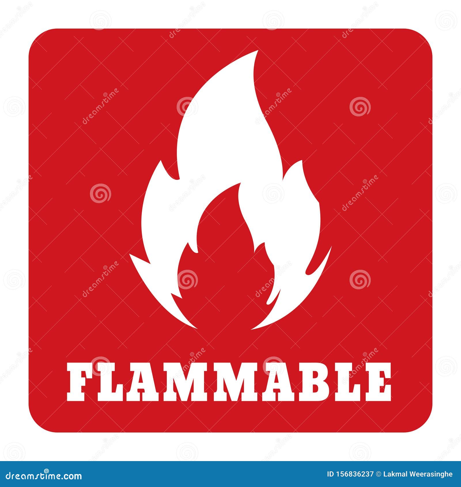 Flammable Icon Red Sign Label Stock Vector - Illustration of black ...
