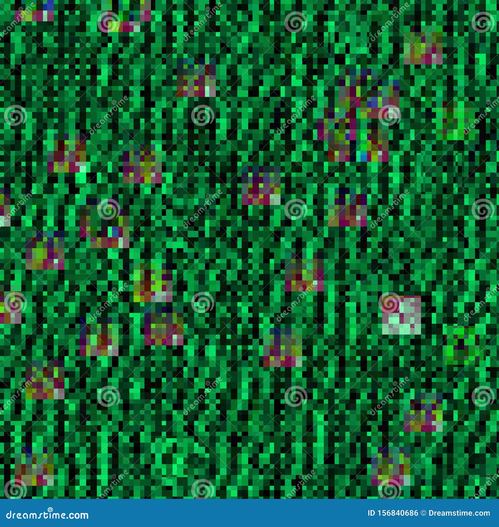 Green Abstract Glitch Background Stock Vector - Illustration of screen ...