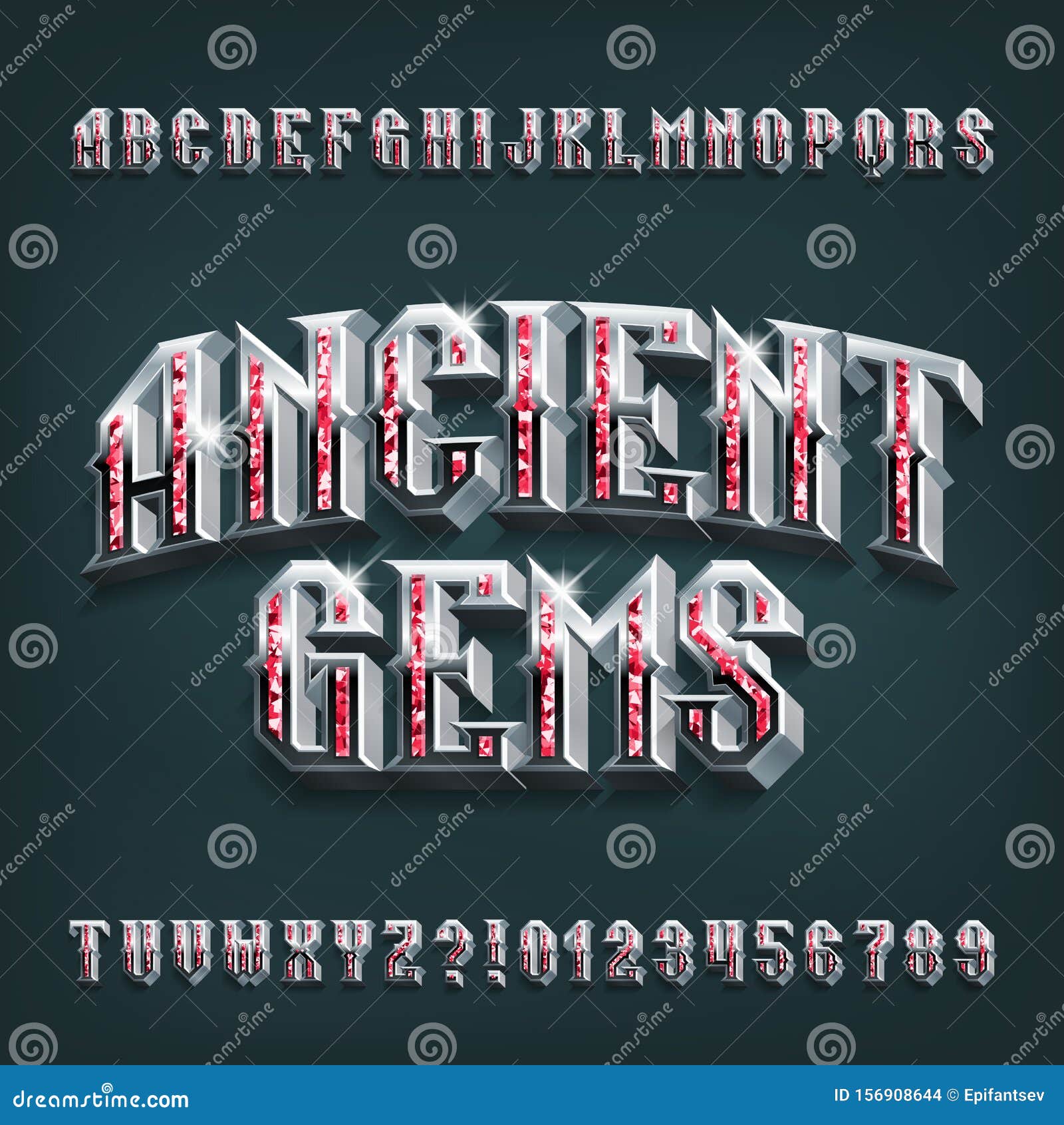 Ancient Font. Carved On Stone Plate Alphabet. Prehistoric Alphabet ...