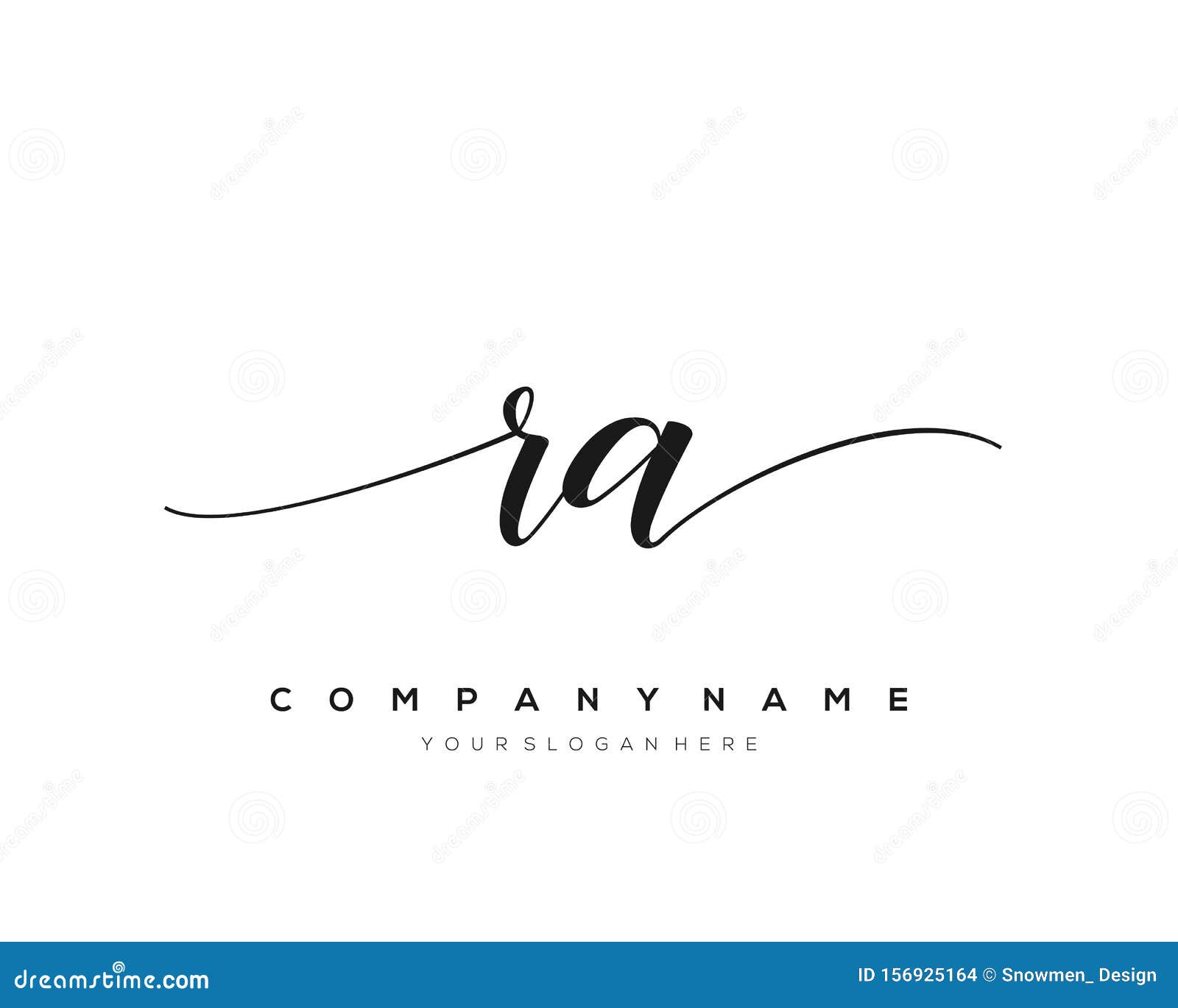 RA Initial Handwriting Logo Template Vector. Stock Vector ...