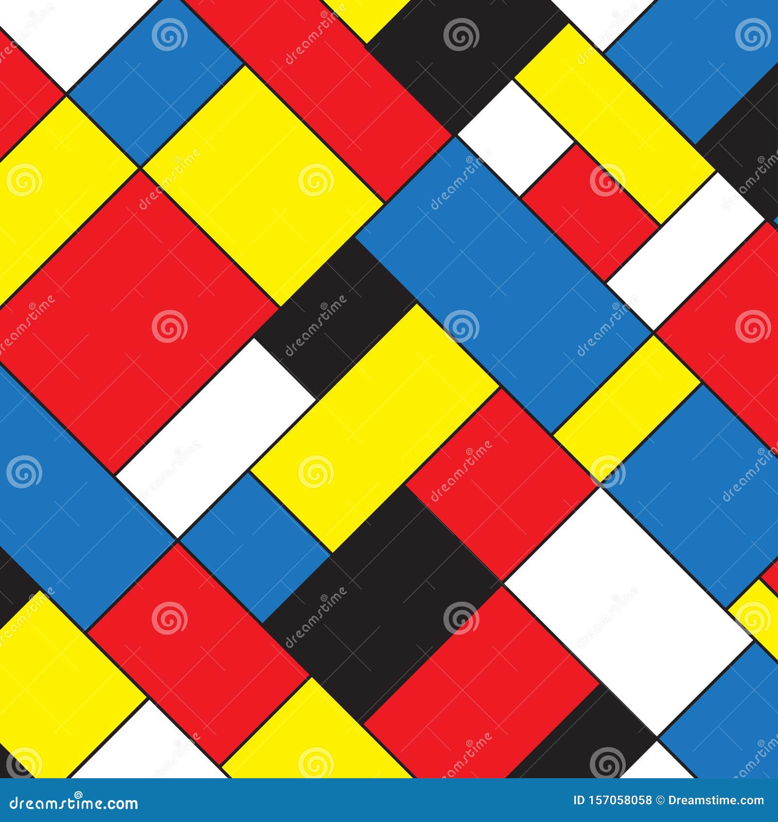 Mondrian Background Vector Illustration | CartoonDealer.com #156639966