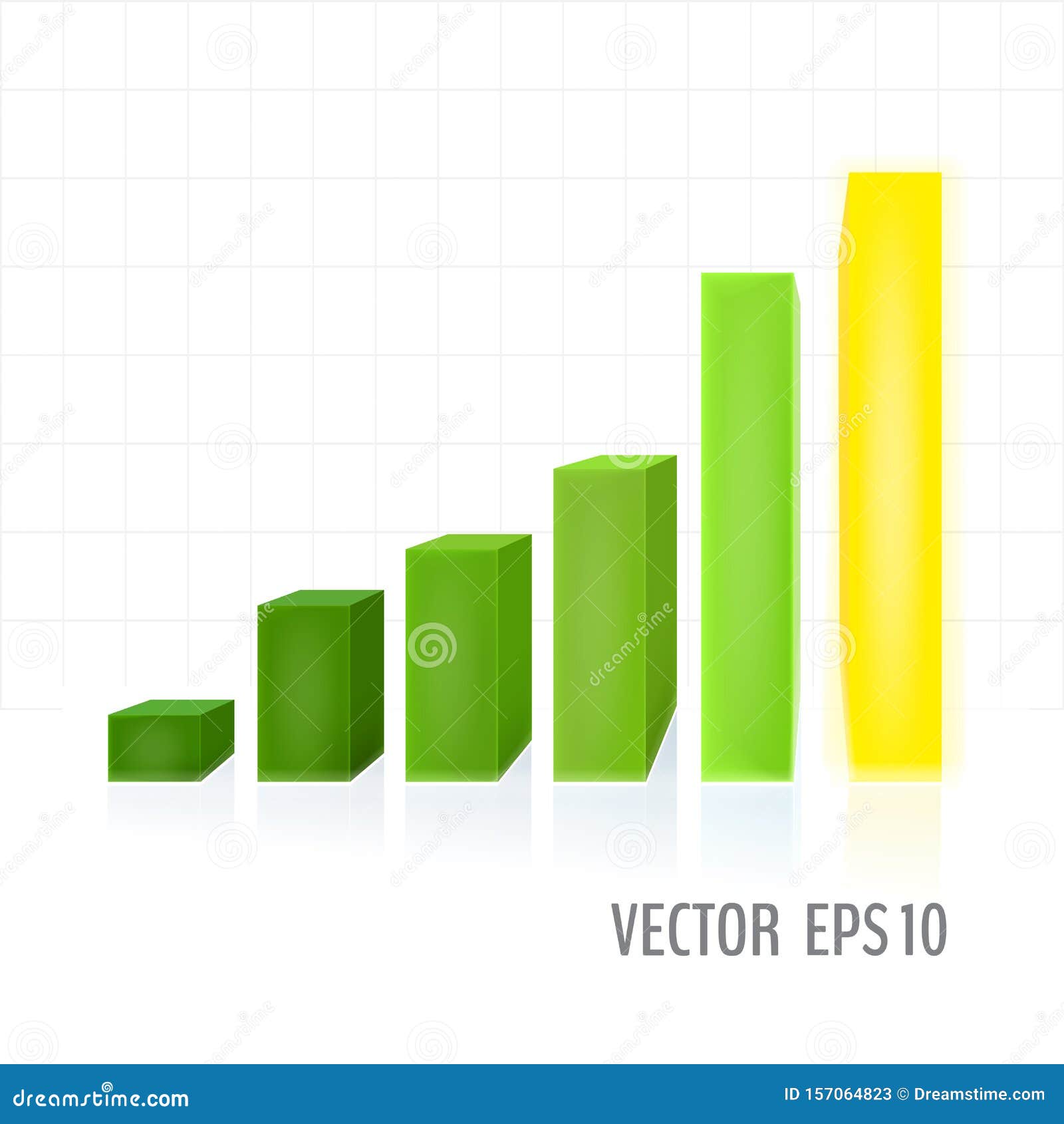 Growing green charts stock vector. Illustration of trendy - 157064823