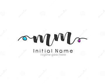 MM Signature Initial Logo Template Vector. Initial Signature Logo ...