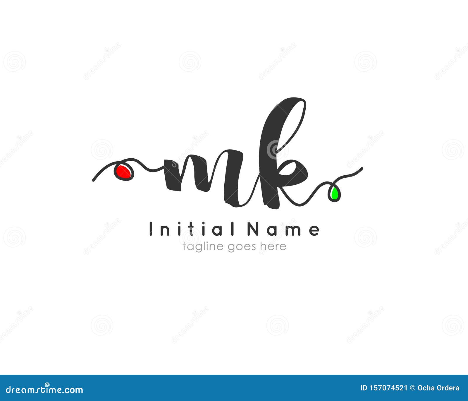 MK Signature Initial Logo Template Vector. Initial Signature Logo ...