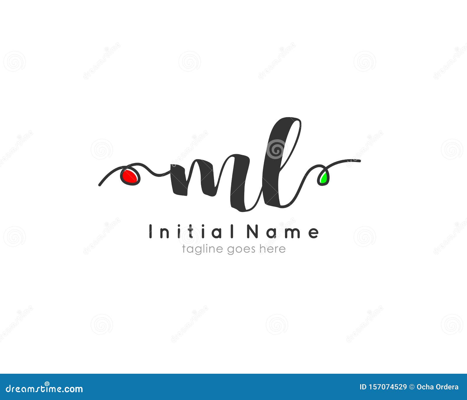 ML Signature Initial Logo Template Vector. Initial Signature Logo ...