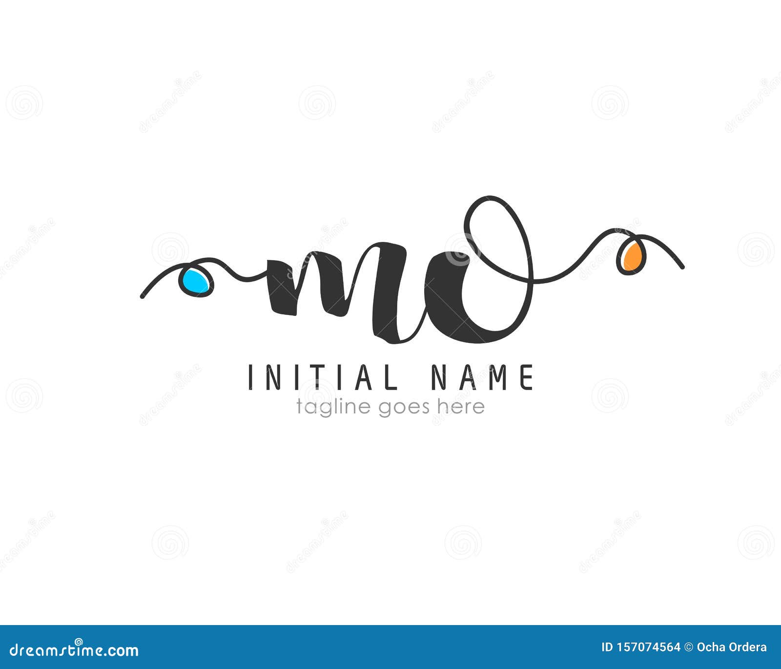 MO Signature Initial Logo Template Vector. Initial Signature Logo ...