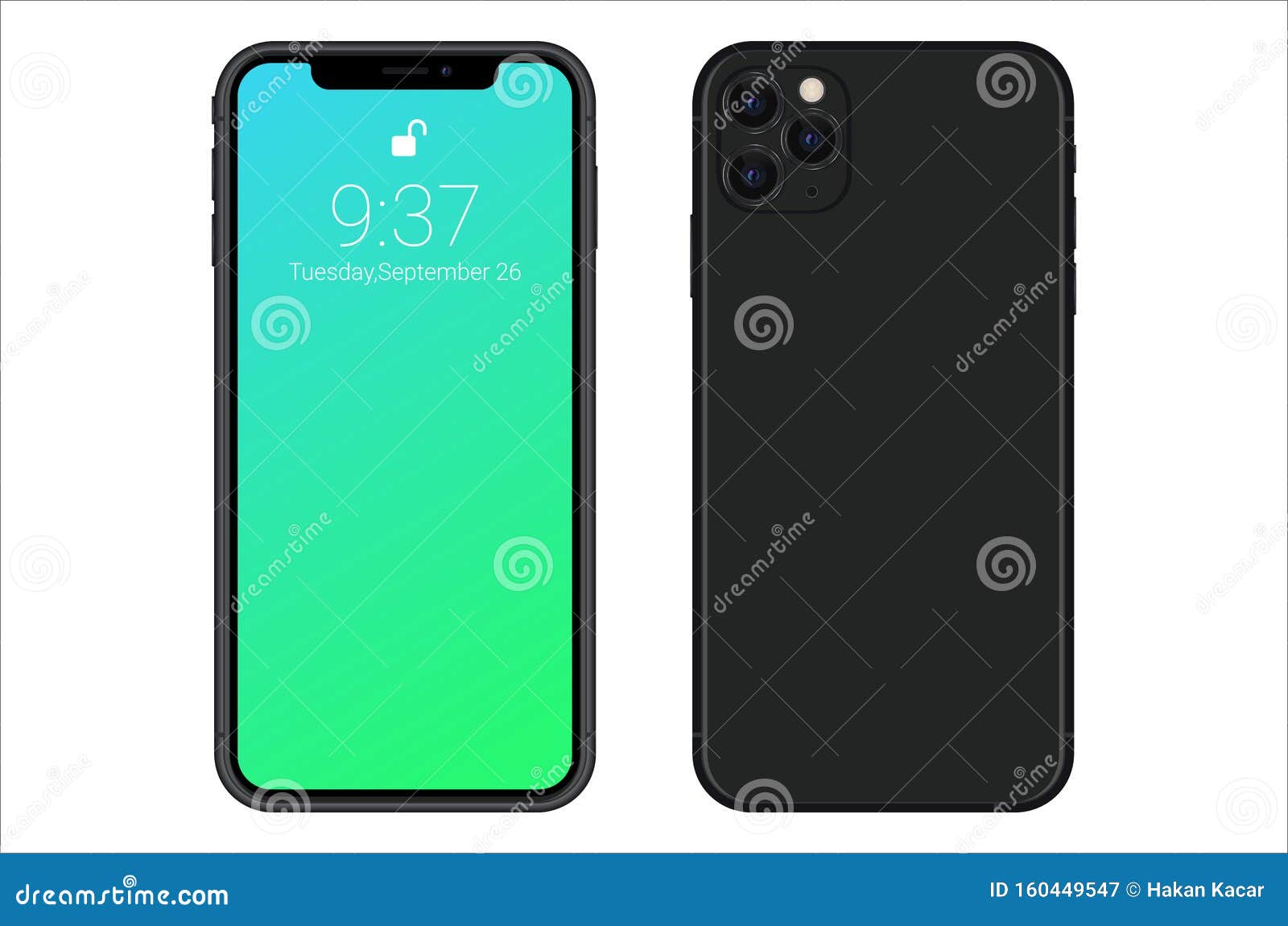 New Generation Smartphone Models. Stock Vector - Illustration of color ...