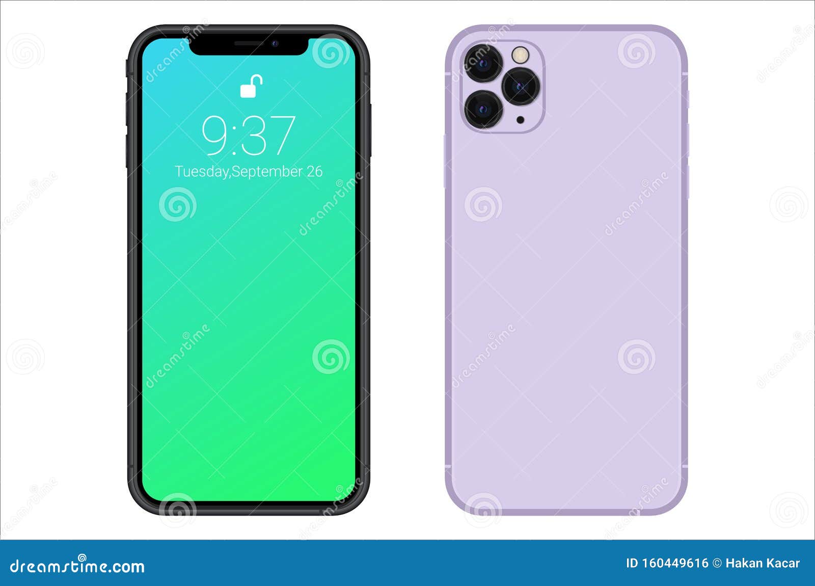 New Generation Smartphone Models. Stock Vector - Illustration of eleven ...