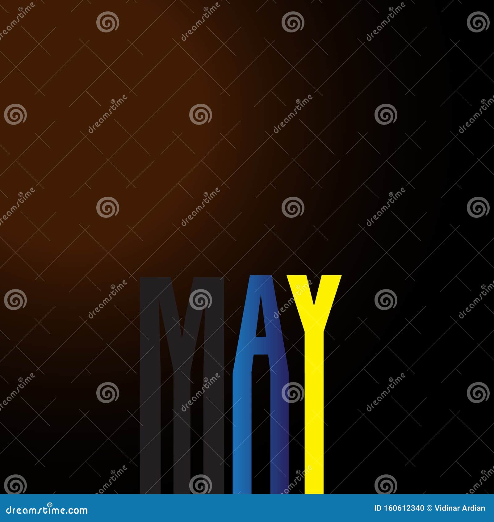 Graphic text design in may stock photo. Image of text - 160612340