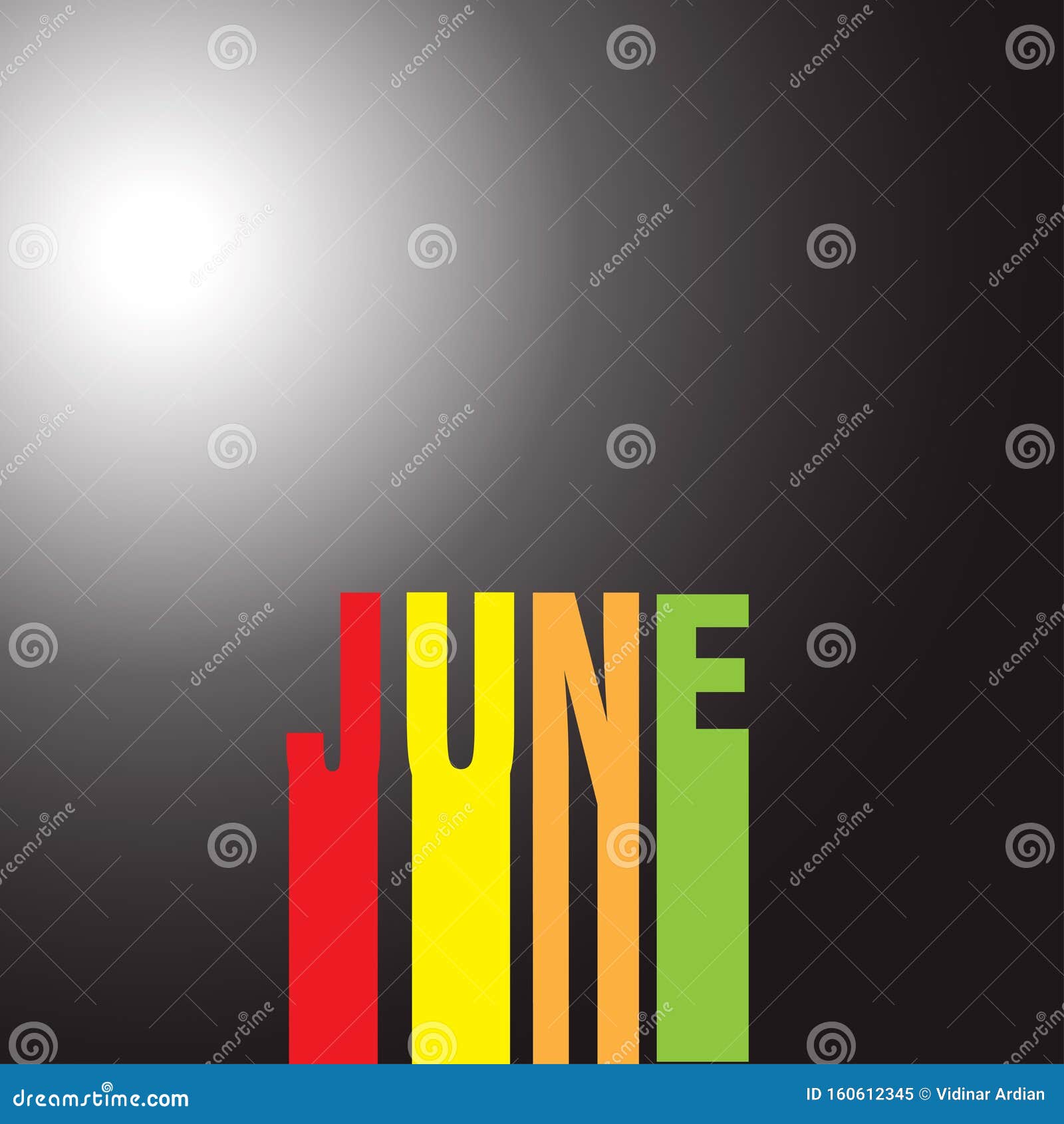 Graphic Text Design in June Stock Illustration - Illustration of text ...
