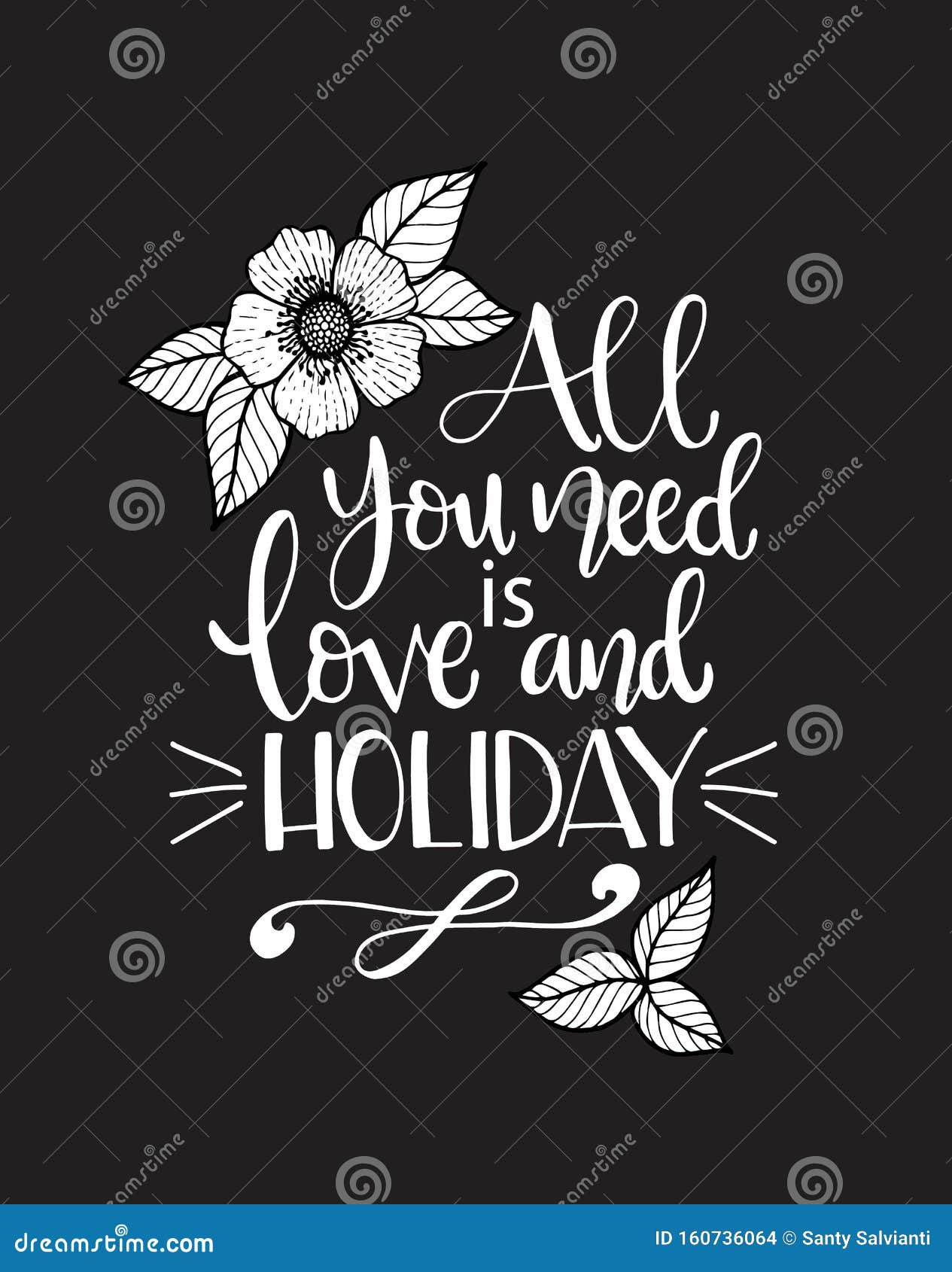 You Need Love, Vector. Cute Wording Design, Lettering. Three Pieces ...