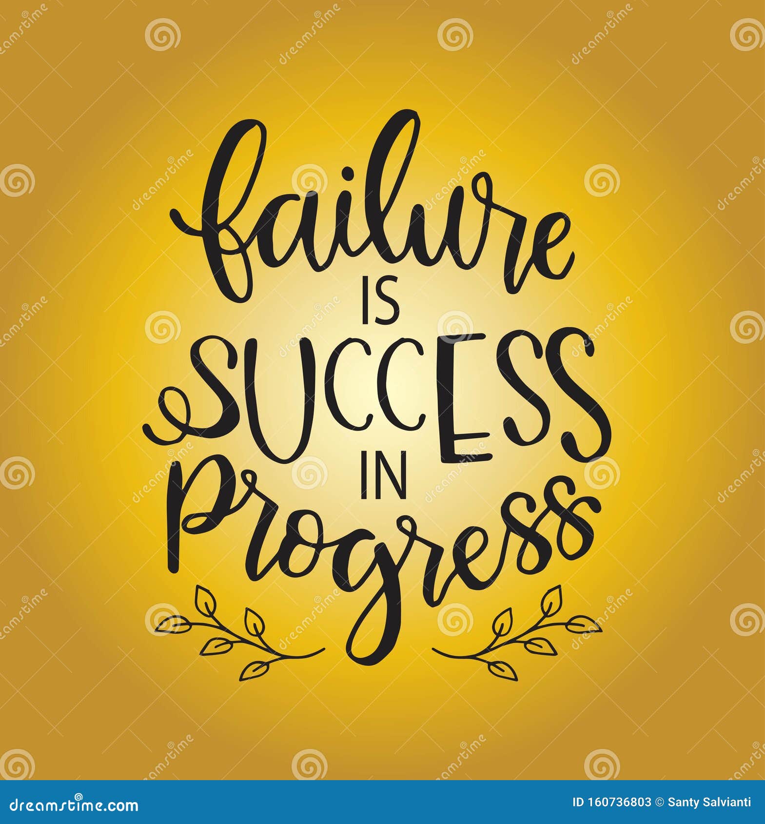 Failure is Success in Progress, Hand Drawn Typography Poster. T Shirt ...