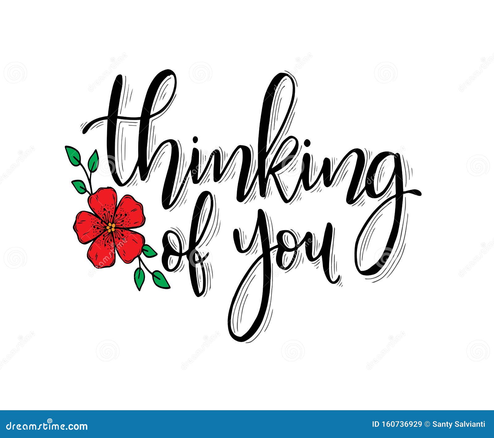 Hand Lettering Inscription, Thinking of You, Motivational Quotes ...