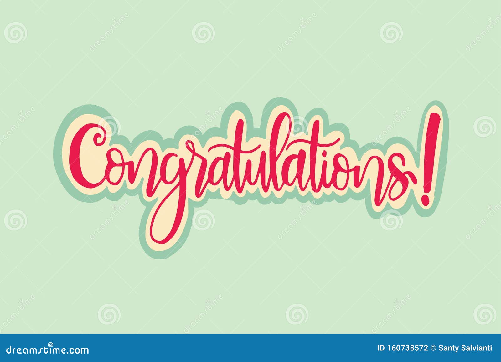 Congratulations Calligraphy. Hand Written Text. Lettering Stock ...