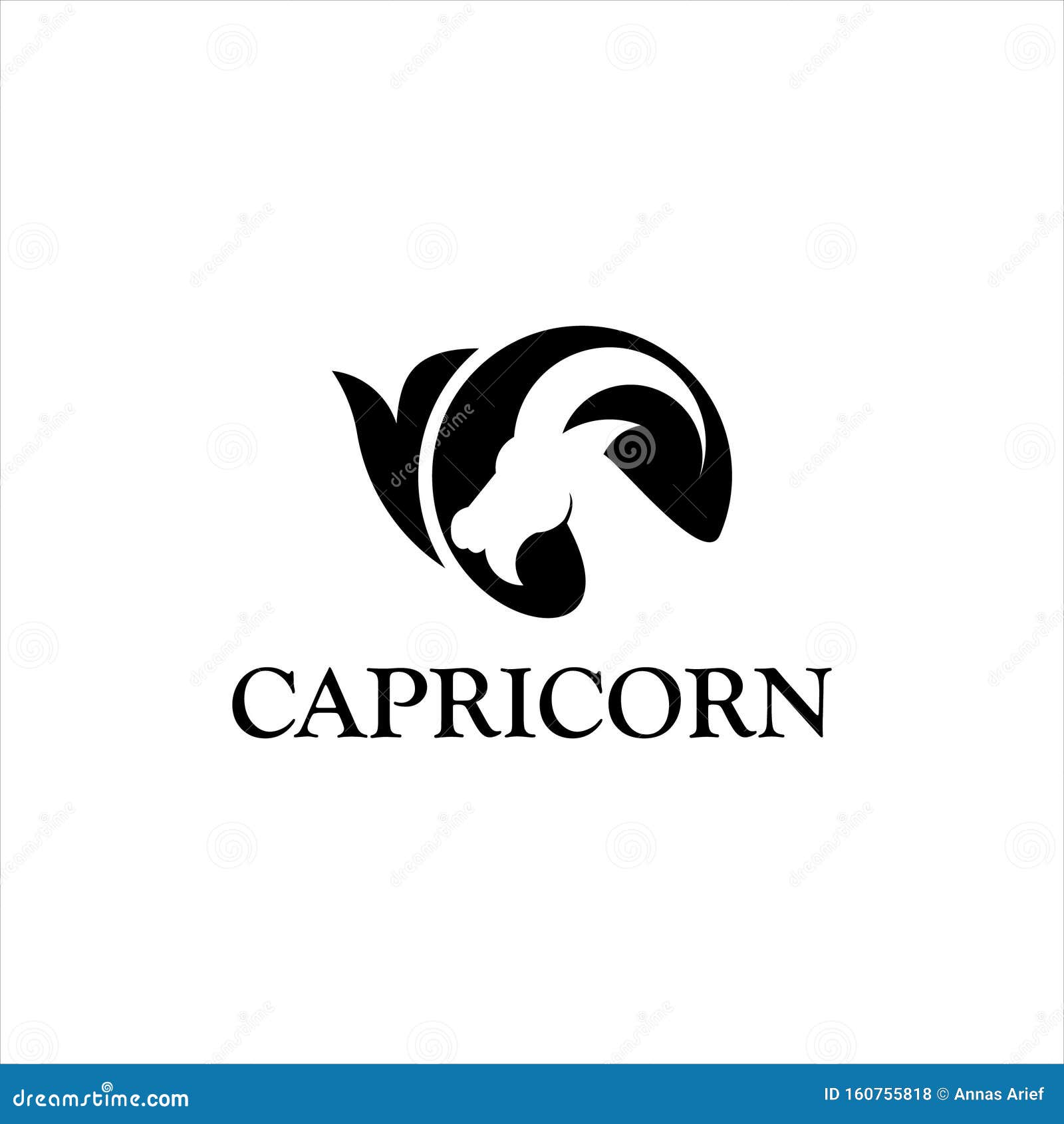 Simple Capricorn Zodiac Template Stock Vector - Illustration of logos ...