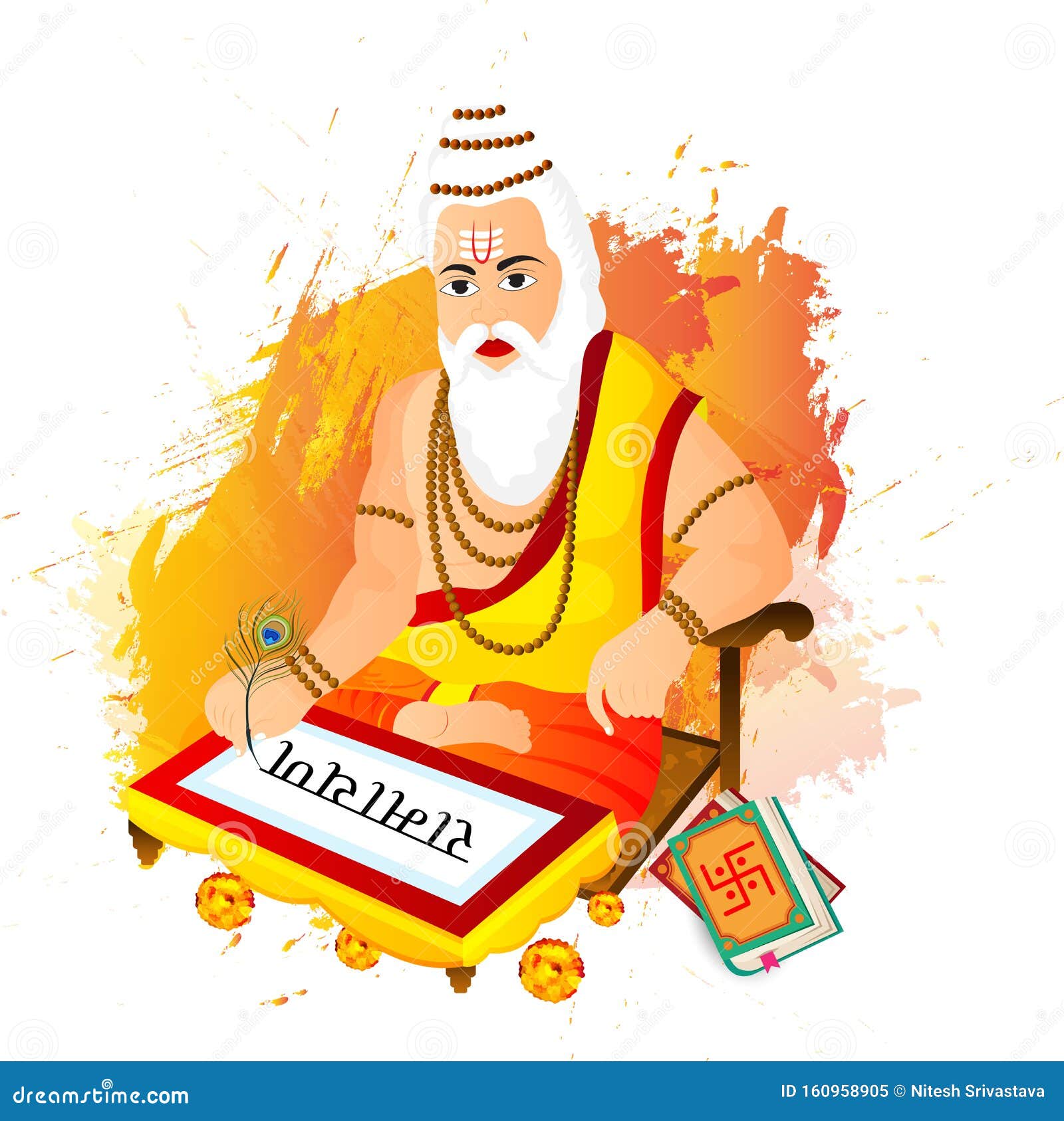 Happy Valmiki Jayanti stock illustration. Illustration of elegant ...