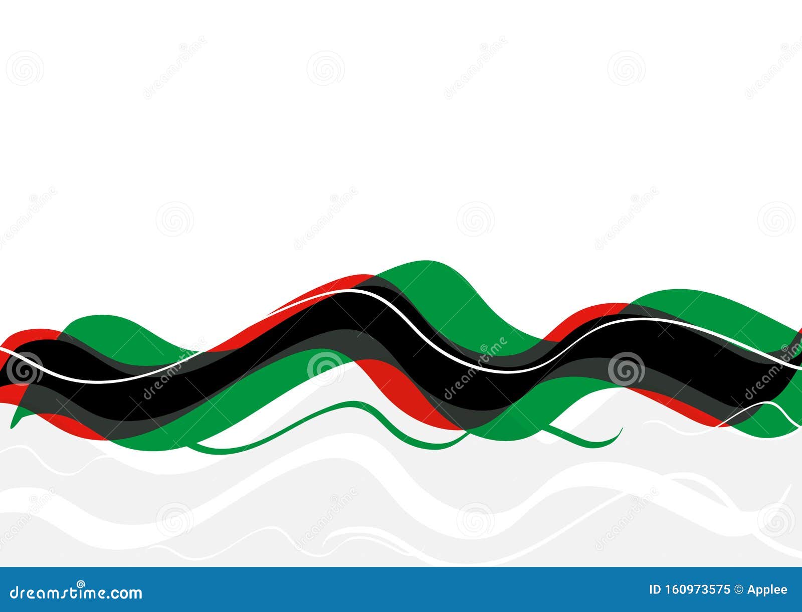 Colors of UAE Flag Illustration Stock Vector - Illustration of shape ...