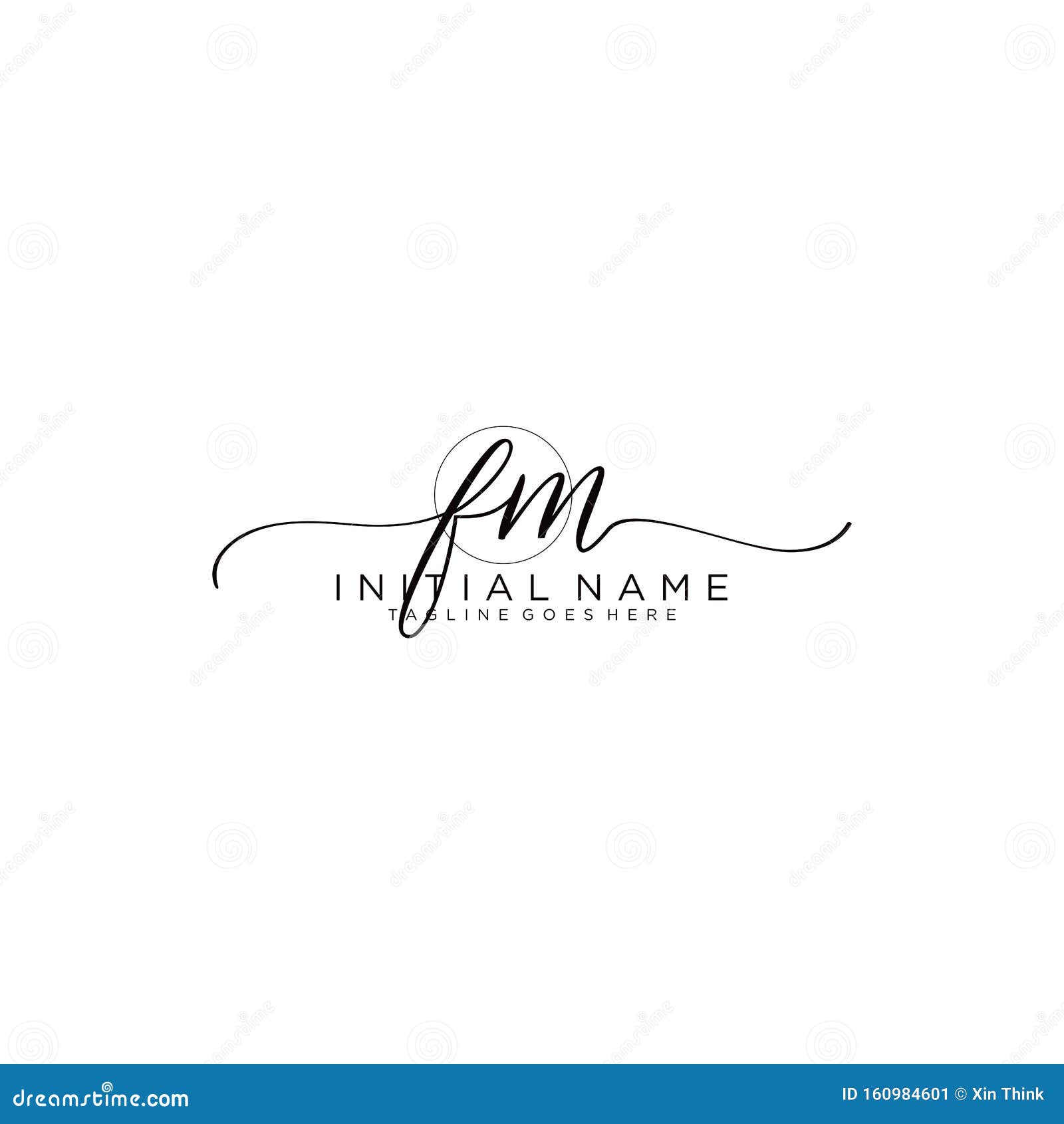 FM Beauty Vector Initial Logo, Handwriting Logo of Initial Signature ...