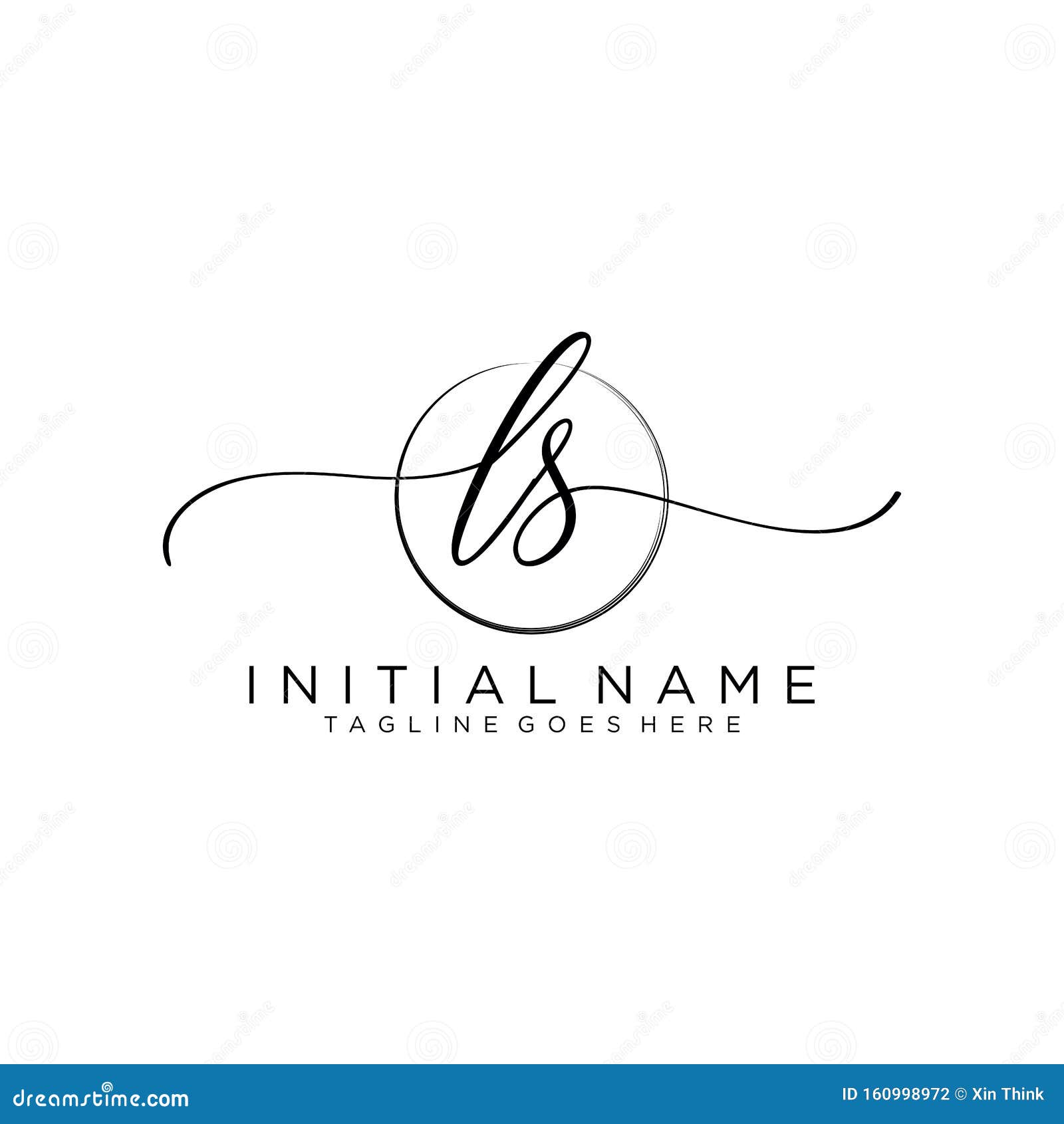 LS Beauty Vector Initial Logo, Handwriting Logo of Initial Signature ...