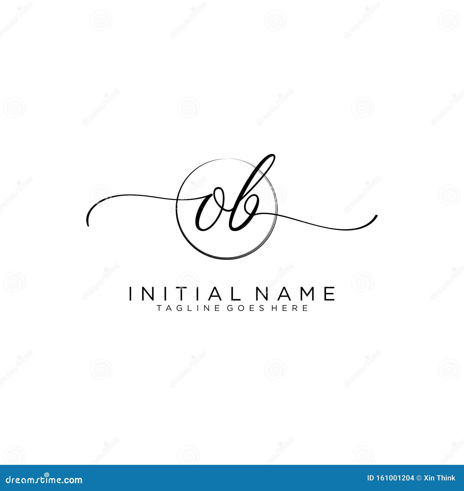 OB Beauty Vector Initial Logo, Handwriting Logo of Initial Signature ...
