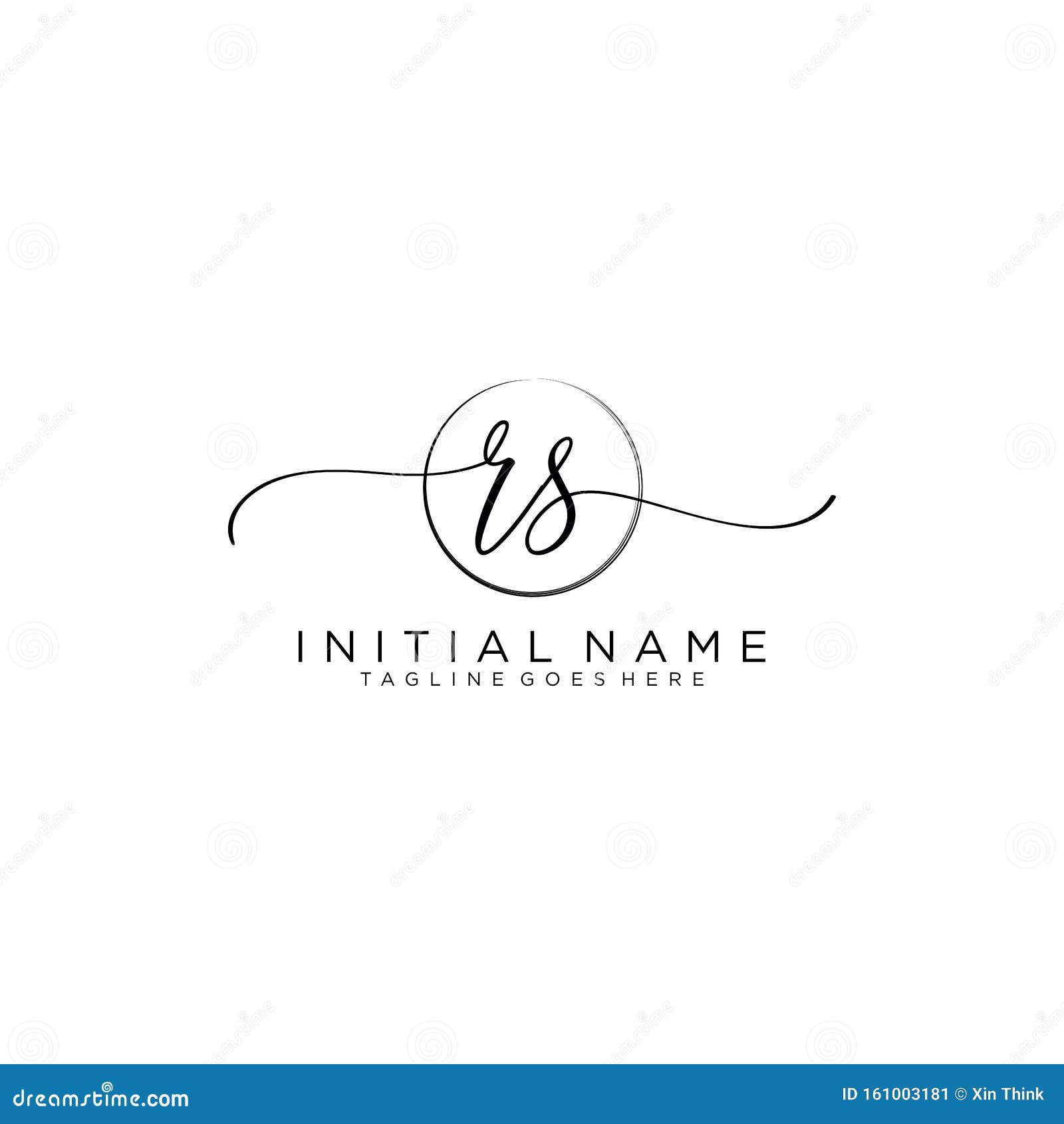 RS Beauty Vector Initial Logo, Handwriting Logo of Initial Signature ...