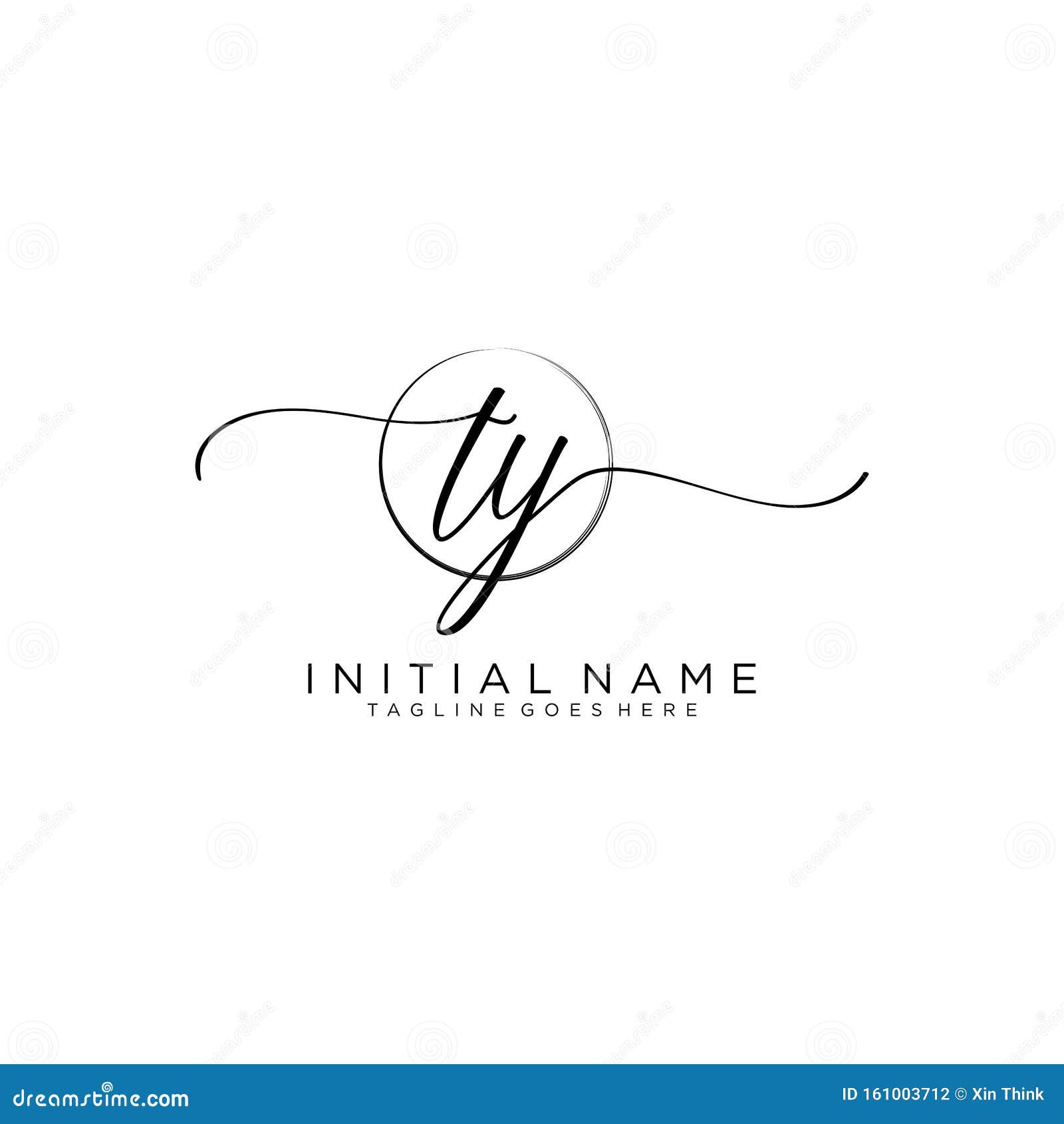 TY Beauty Vector Initial Logo, Handwriting Logo of Initial Signature ...