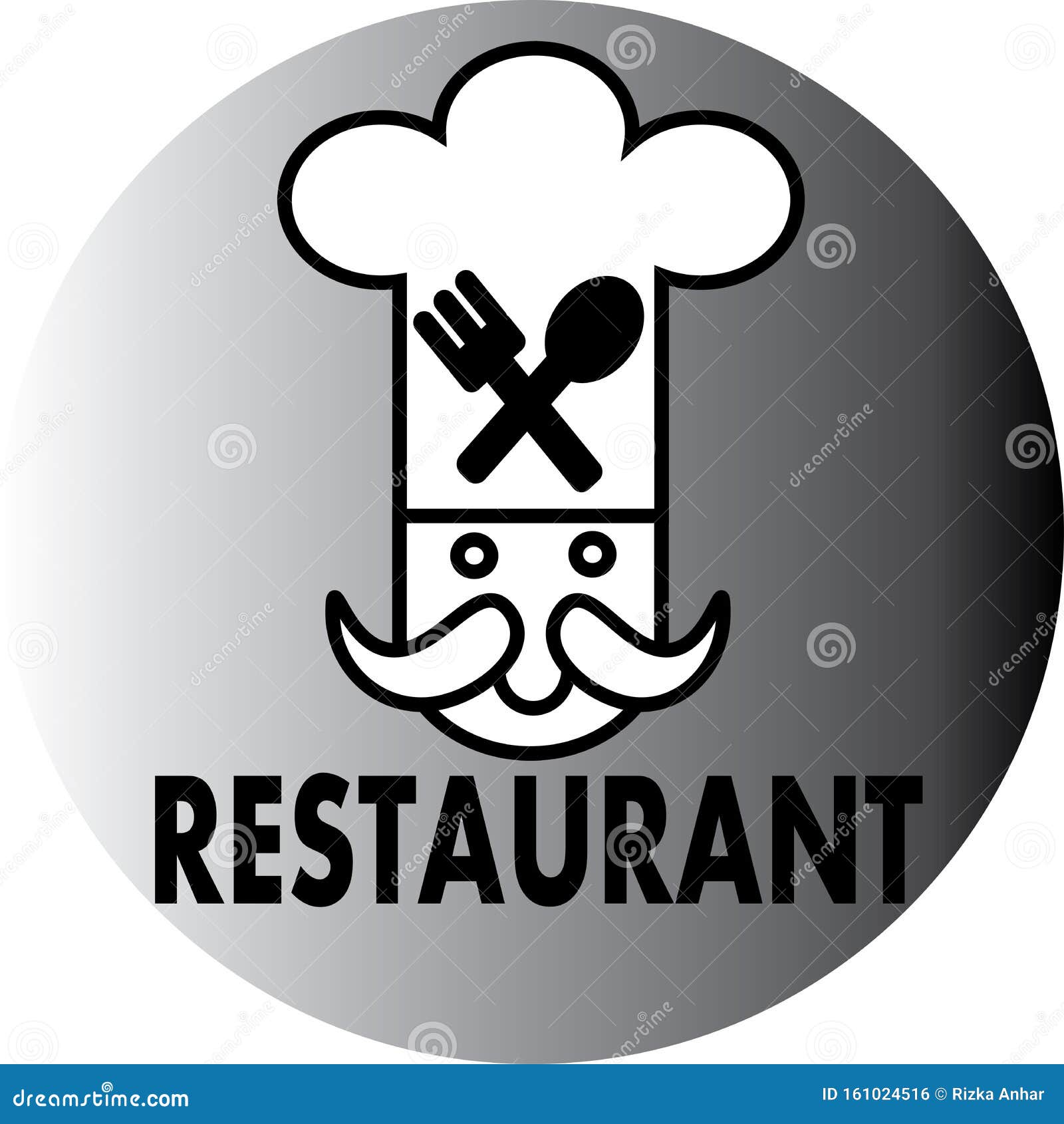 Restaurant Illustration Chef Icon or Logo Stock Vector - Illustration ...