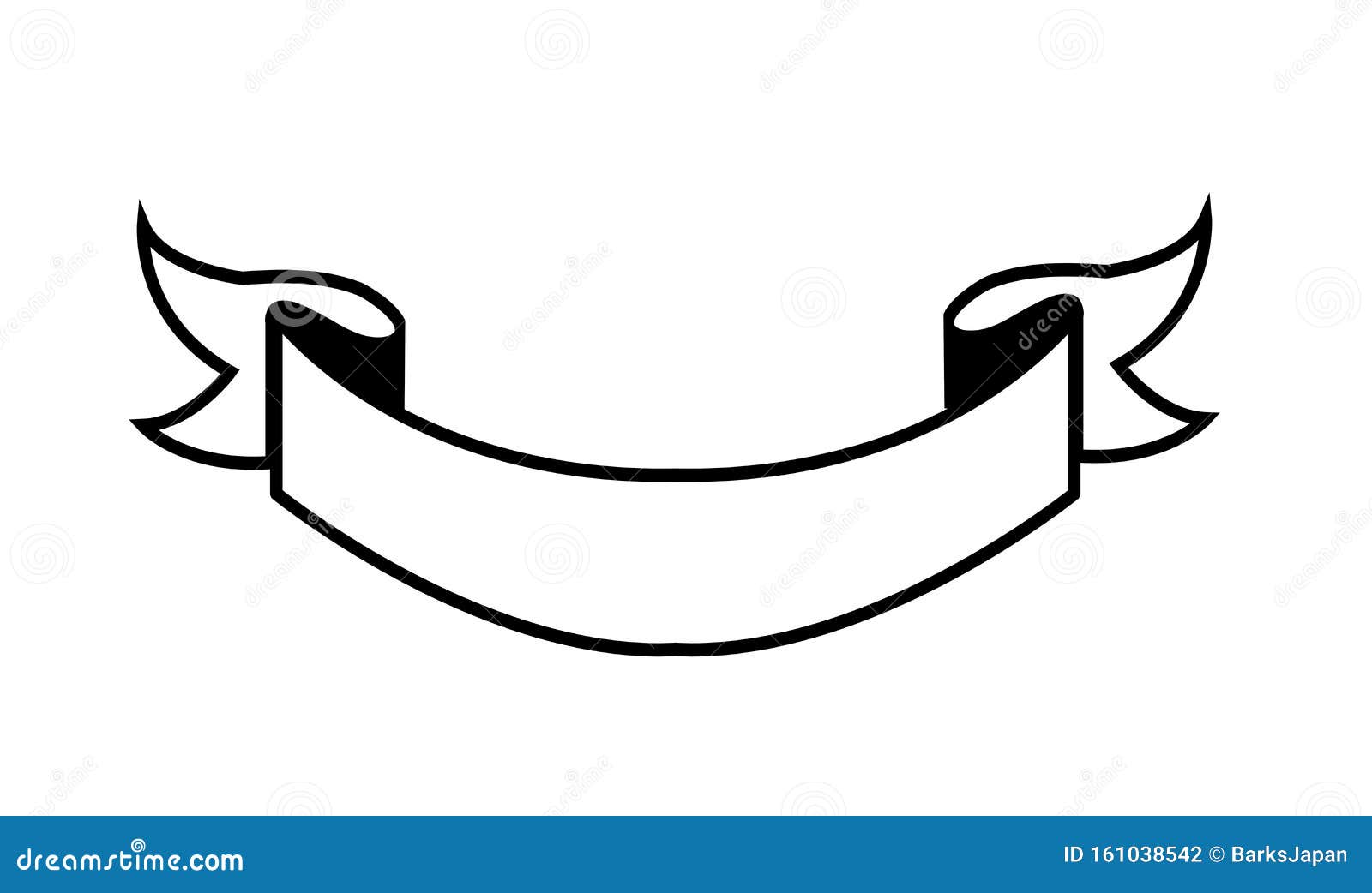 Ribbon Banner Template Vector Illustration Stock Vector - Illustration ...