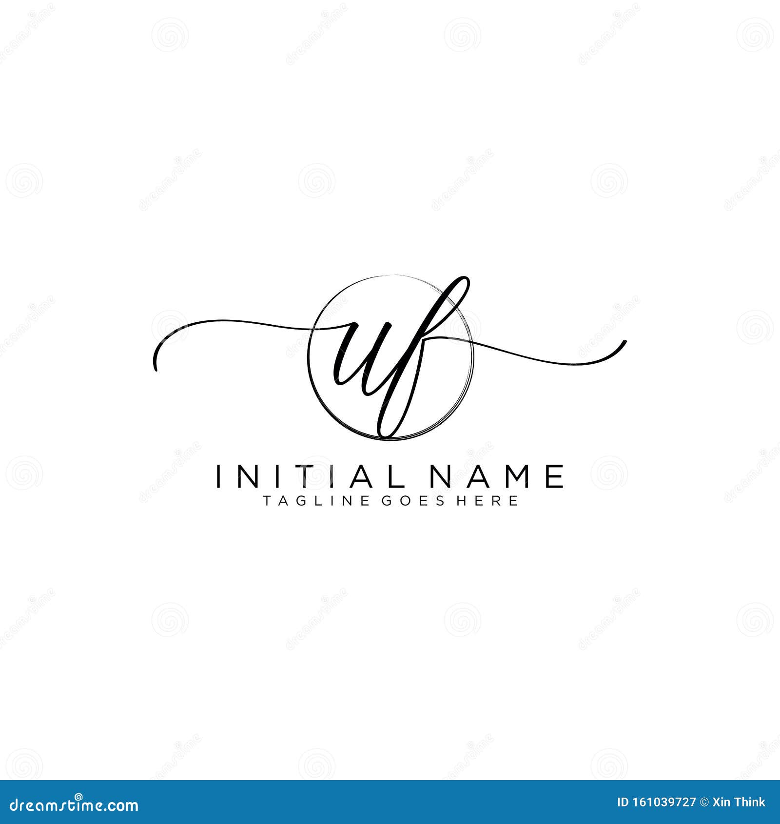 UF Beauty Vector Initial Logo, Handwriting Logo of Initial Signature ...