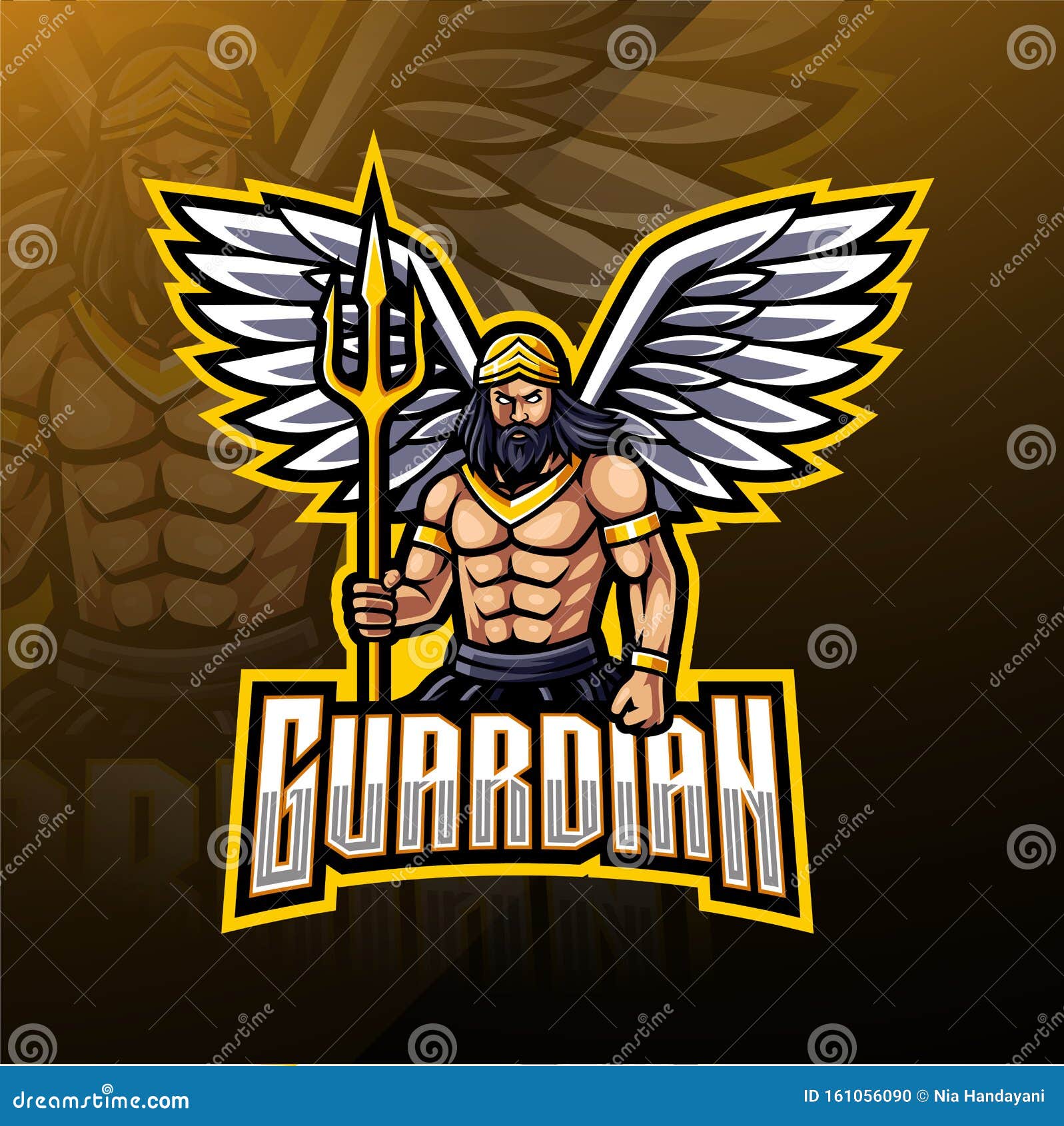 Guardian Angel Mascot Logo Design Stock Vector - Illustration of mascot ...