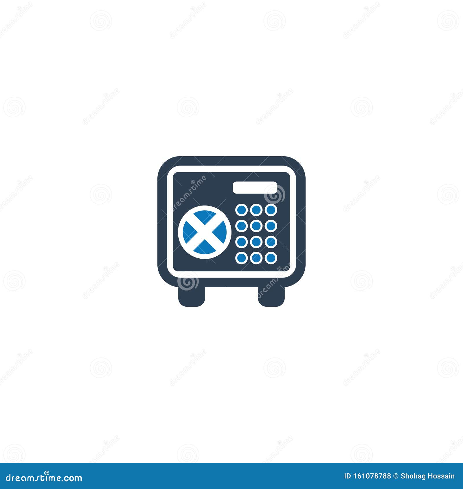 Room Safe Icon Line Isolated on Clean Background. Bank Safe Icon Stock ...