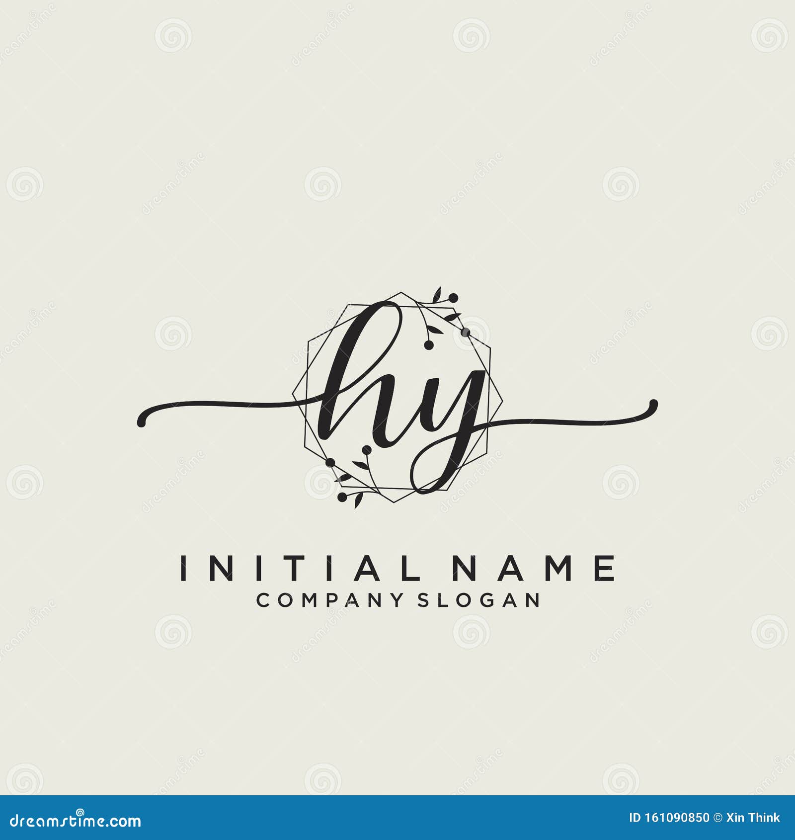 HY Beauty Vector Initial Logo, Handwriting Logo of Initial Signature ...