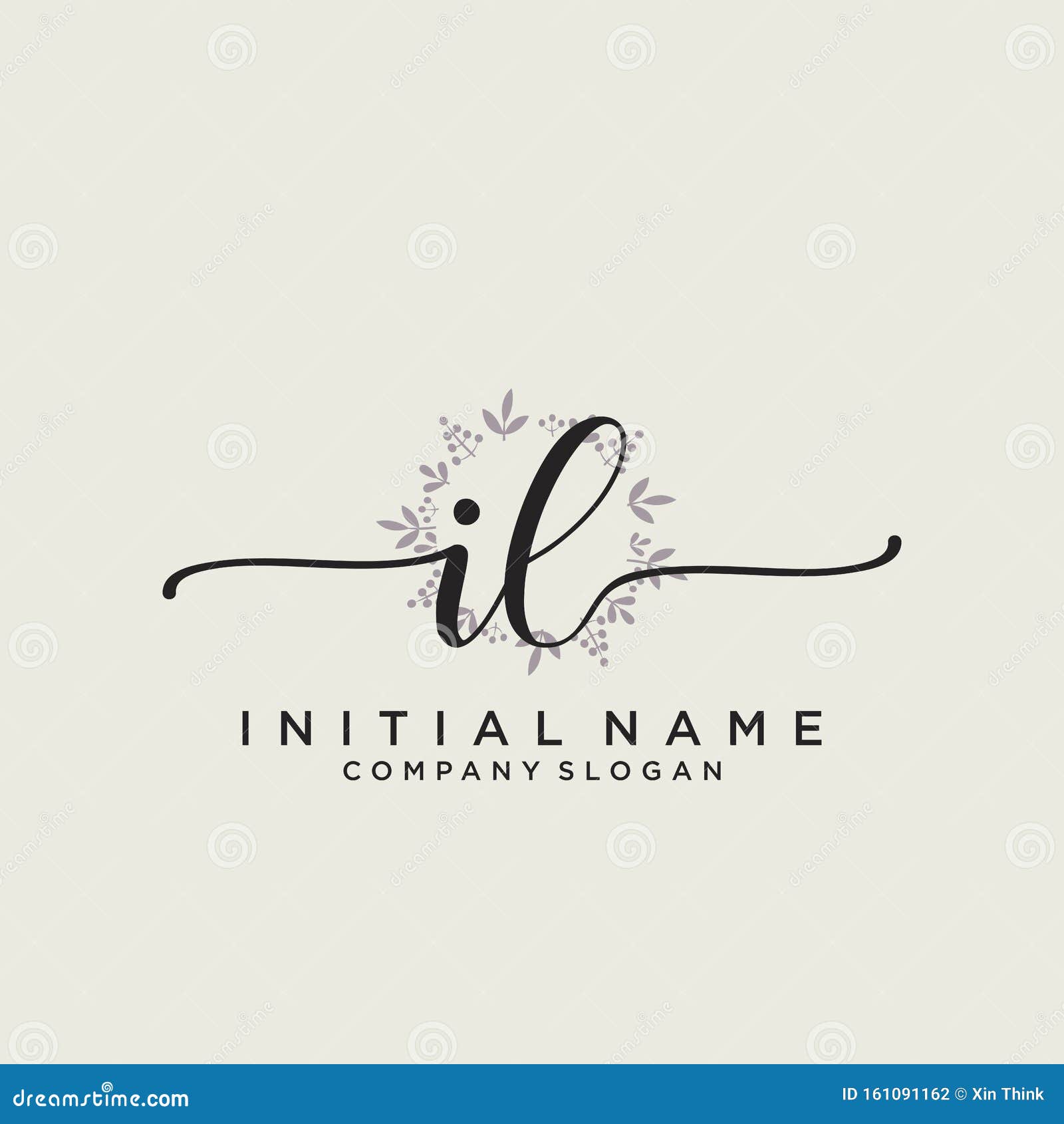 IL Beauty Vector Initial Logo, Handwriting Logo of Initial Signature ...