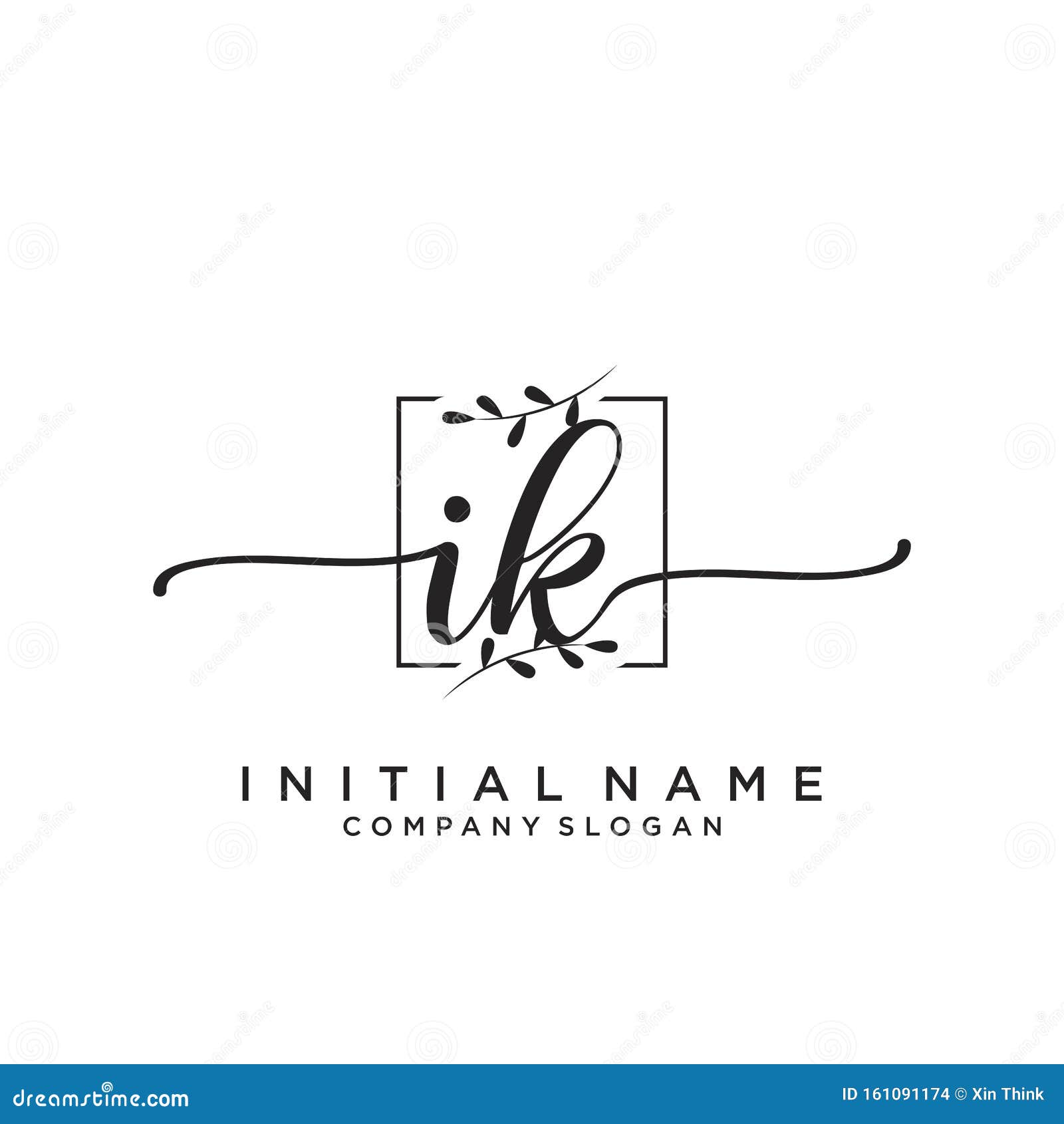 IK Beauty Vector Initial Logo, Handwriting Logo of Initial Signature ...