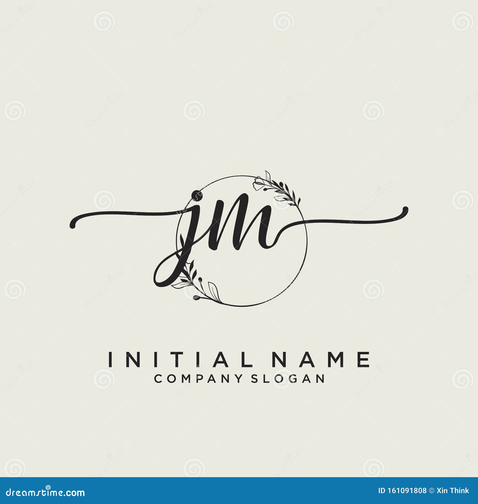 JM Beauty Vector Initial Logo, Handwriting Logo of Initial Signature ...
