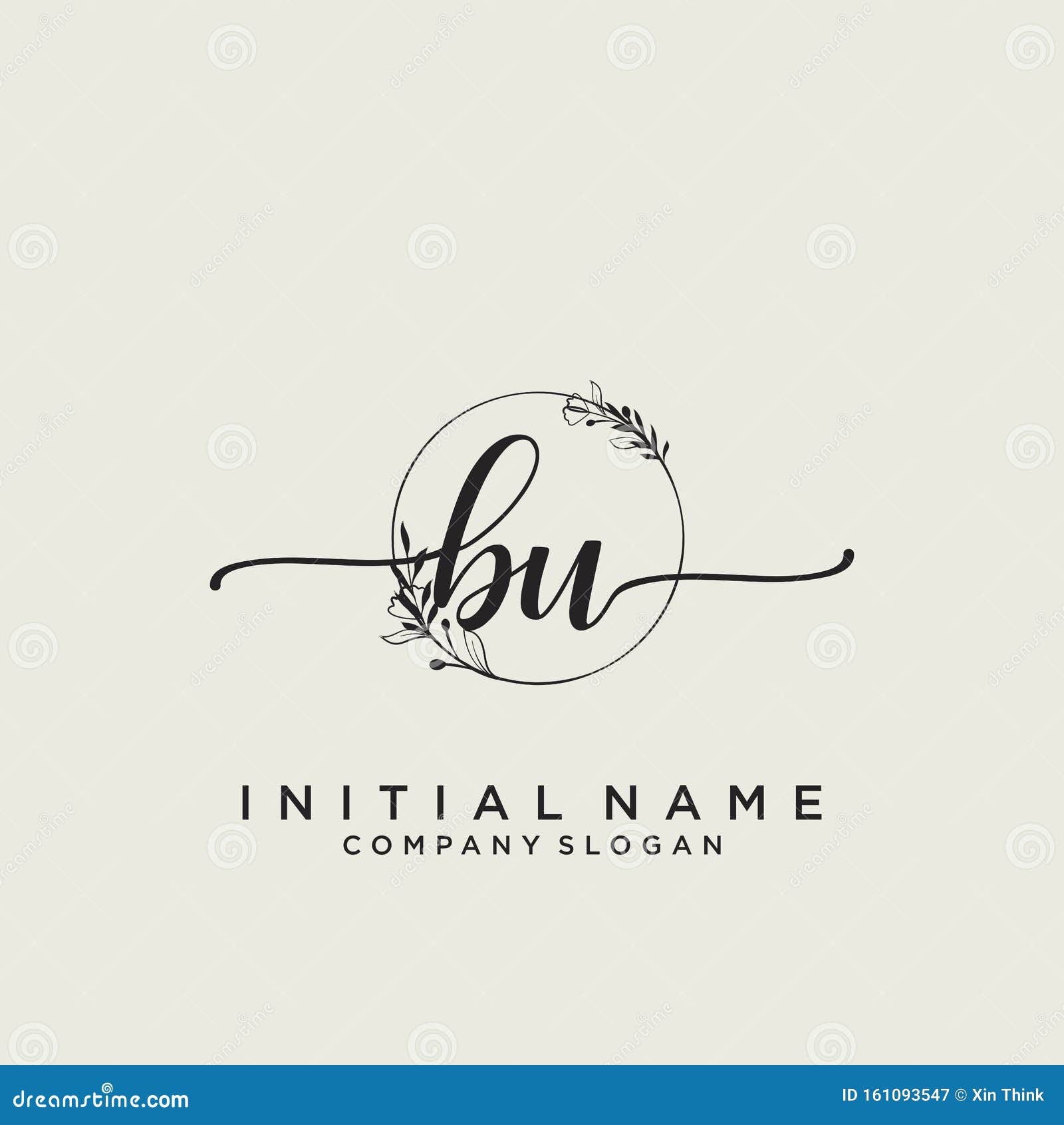 BU Beauty Vector Initial Logo, Handwriting Logo of Initial Signature ...