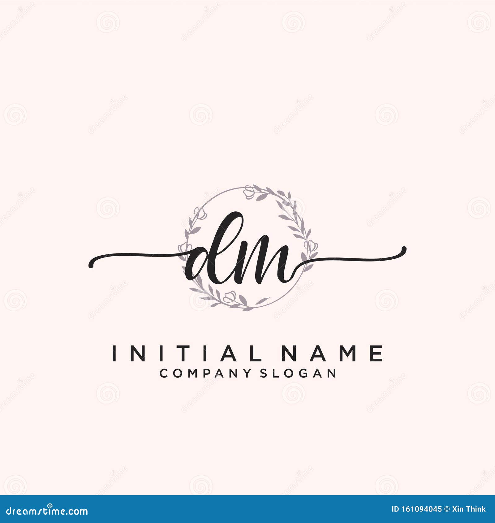 DM Beauty Vector Initial Logo, Handwriting Logo of Initial Signature ...