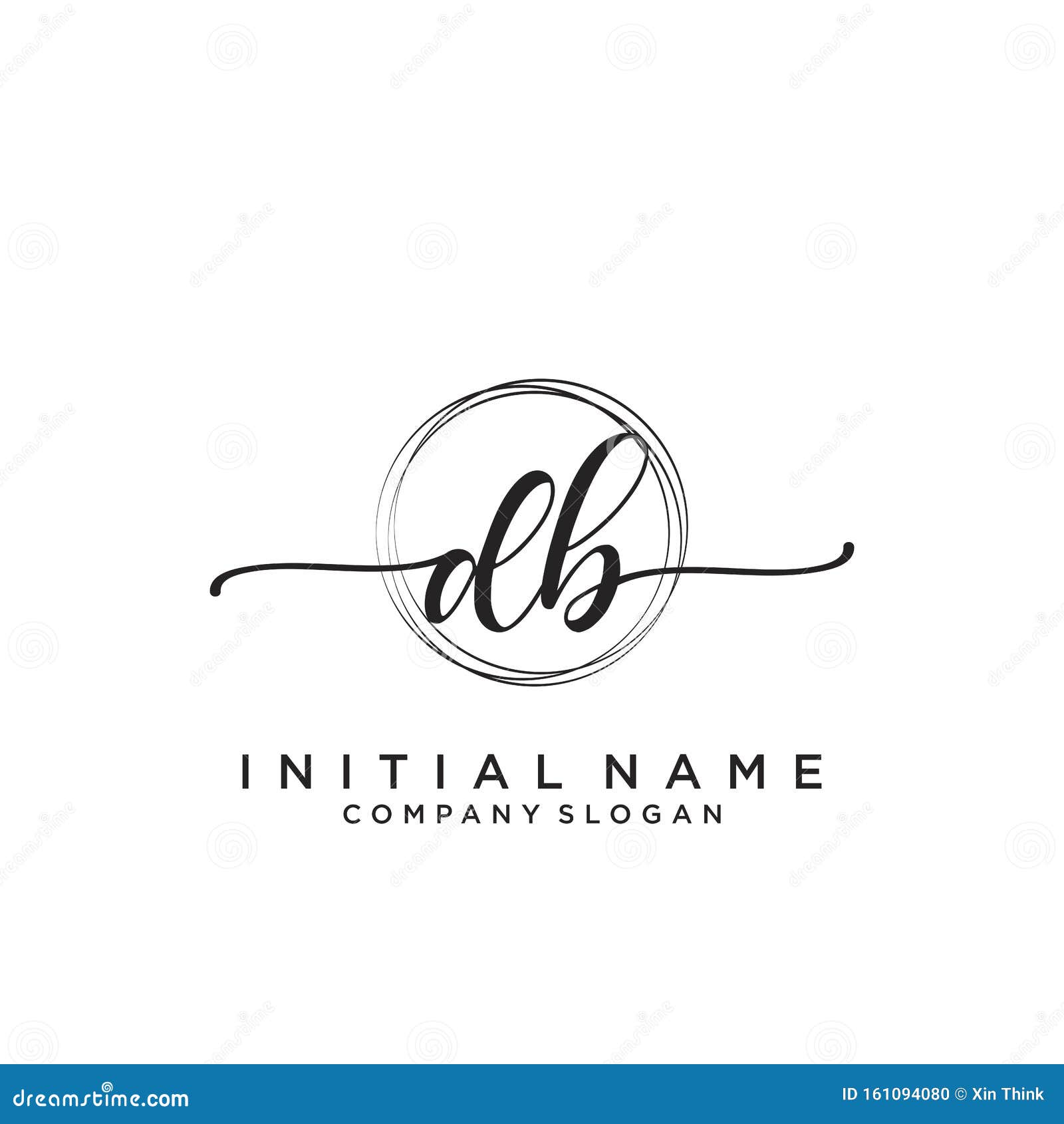 DB Beauty Vector Initial Logo, Handwriting Logo of Initial Signature ...