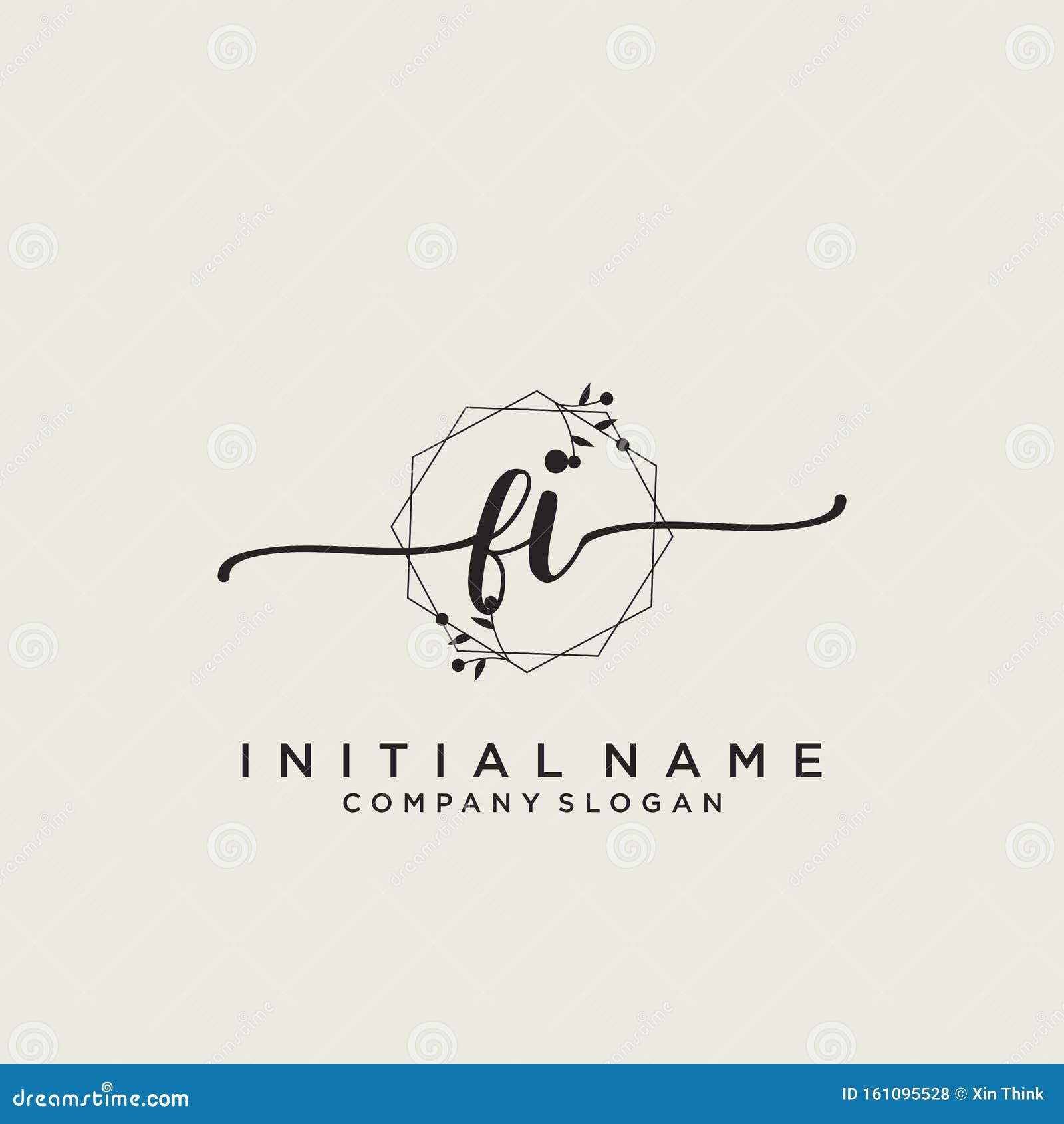 FI Beauty Vector Initial Logo, Handwriting Logo of Initial Signature ...