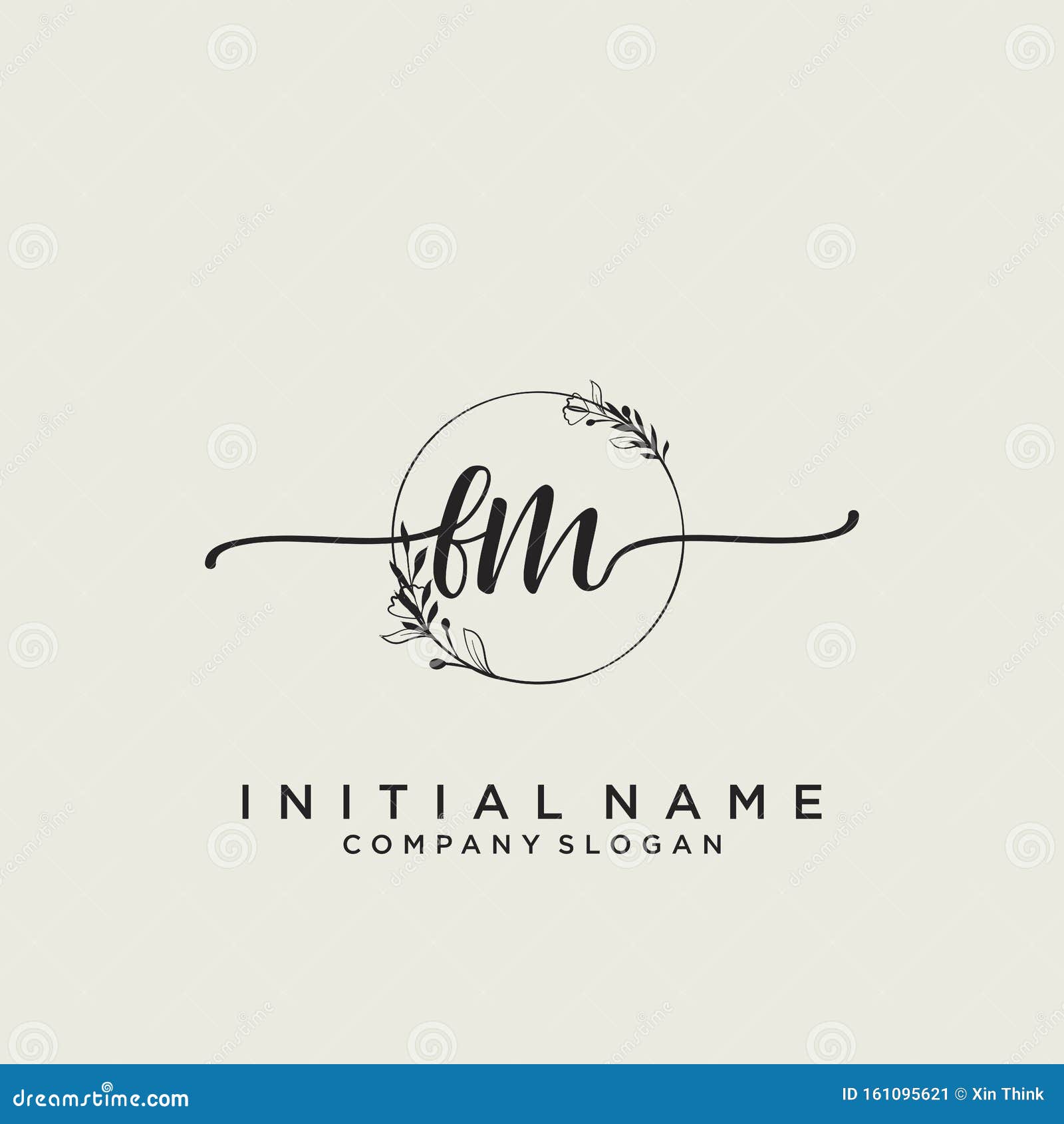 FM Beauty Vector Initial Logo, Handwriting Logo of Initial Signature ...