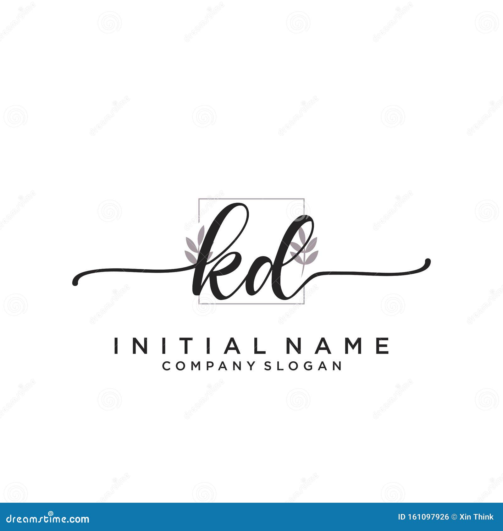 KD Letter Initial Beauty Monogram and Elegant Logo Design, Handwriting ...