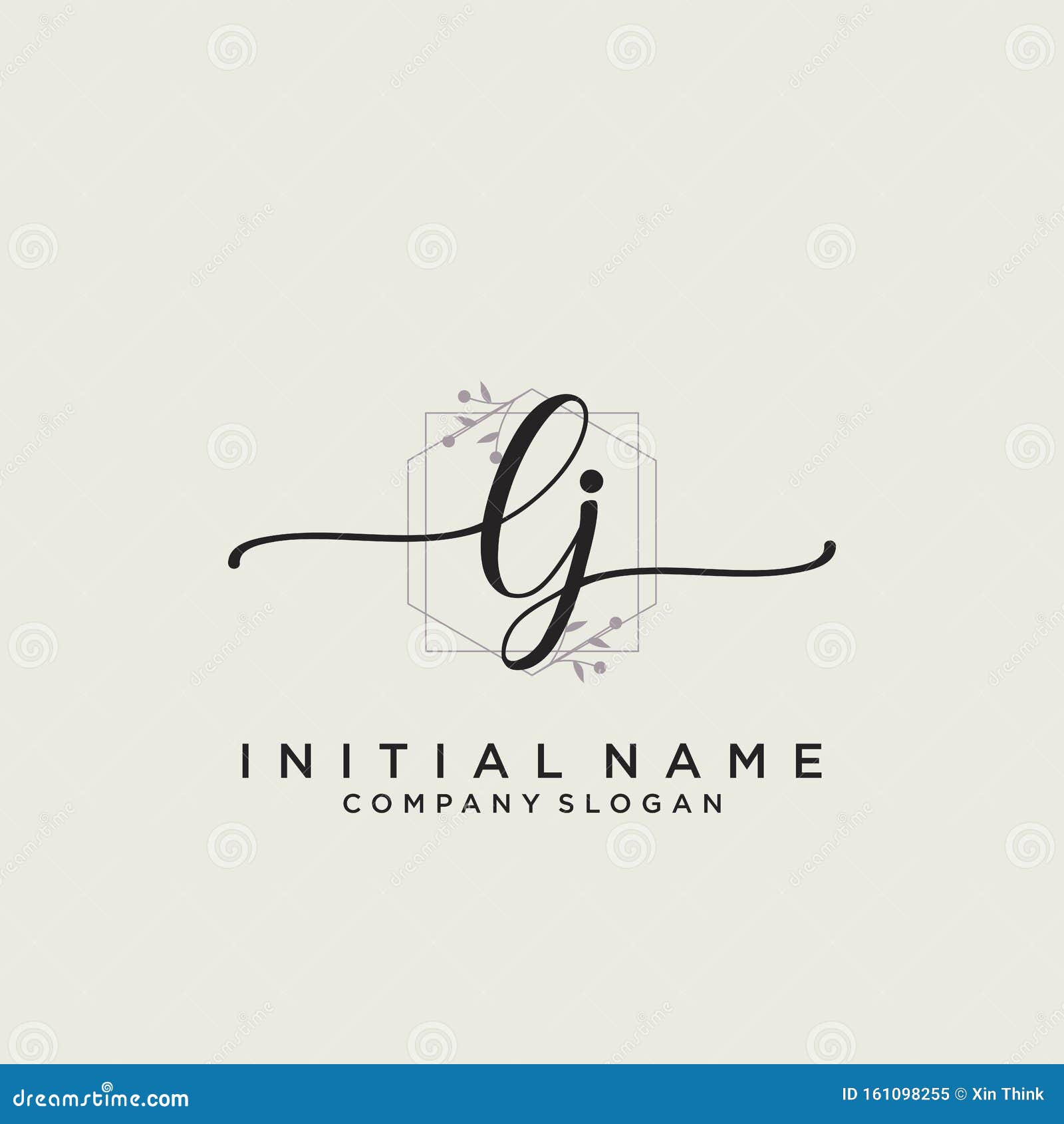 LJ Letter Initial Beauty Monogram and Elegant Logo Design, Handwriting ...
