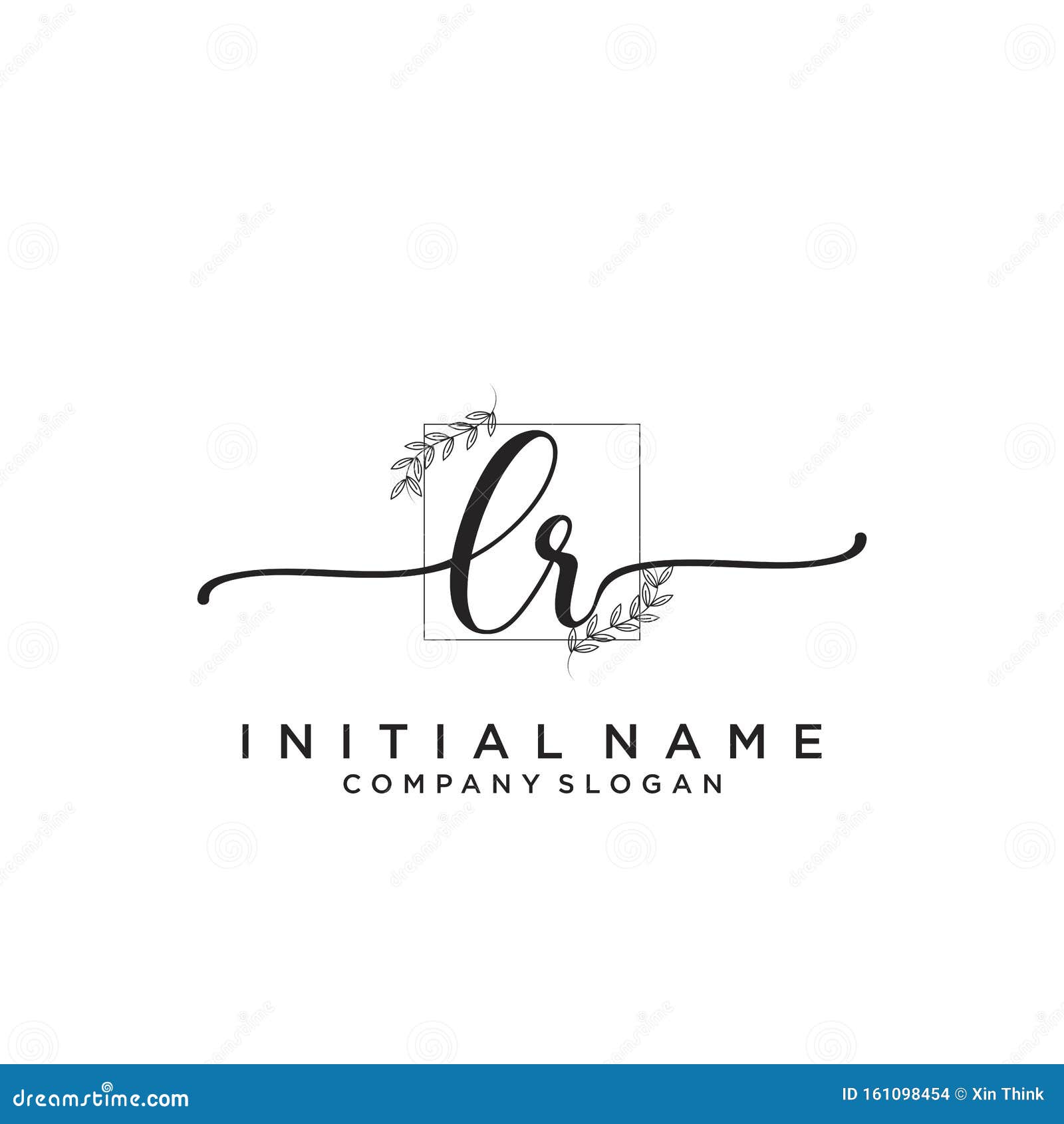 LR Letter Initial Beauty Monogram and Elegant Logo Design, Handwriting ...