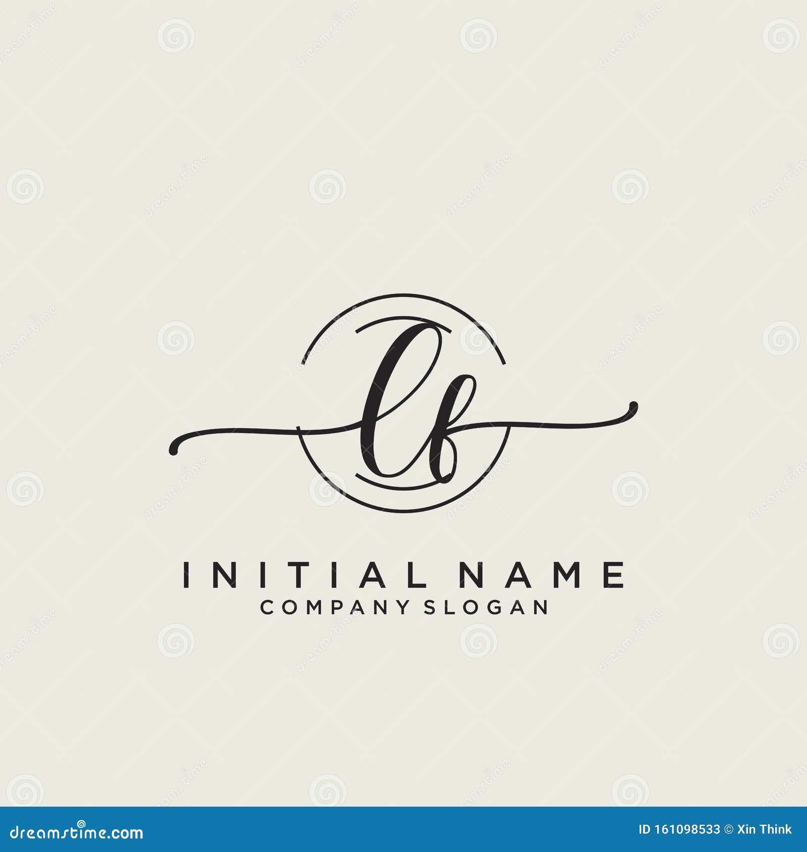 LF Letter Initial Beauty Monogram and Elegant Logo Design, Handwriting ...