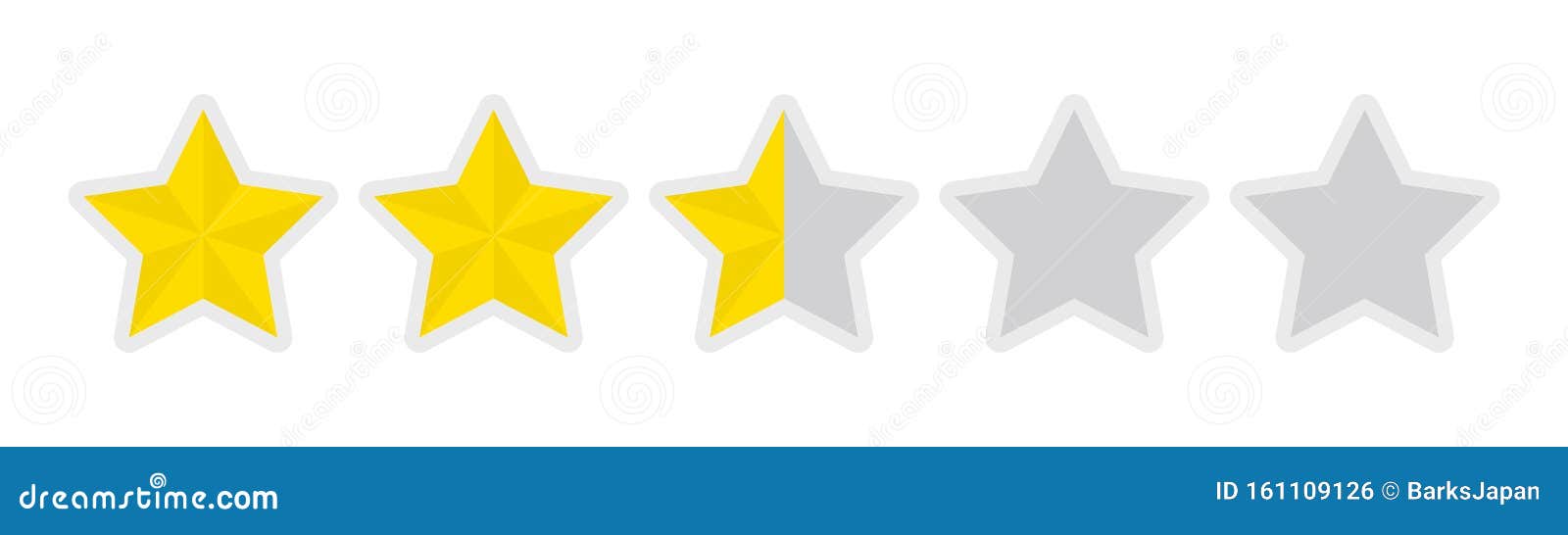 Five-star Rating Icon / 2.5 Stock Vector - Illustration of sign ...