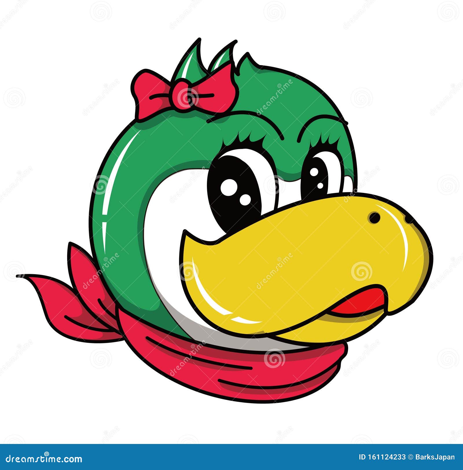 Female Penguin Character Illustration / Head only Stock Vector ...