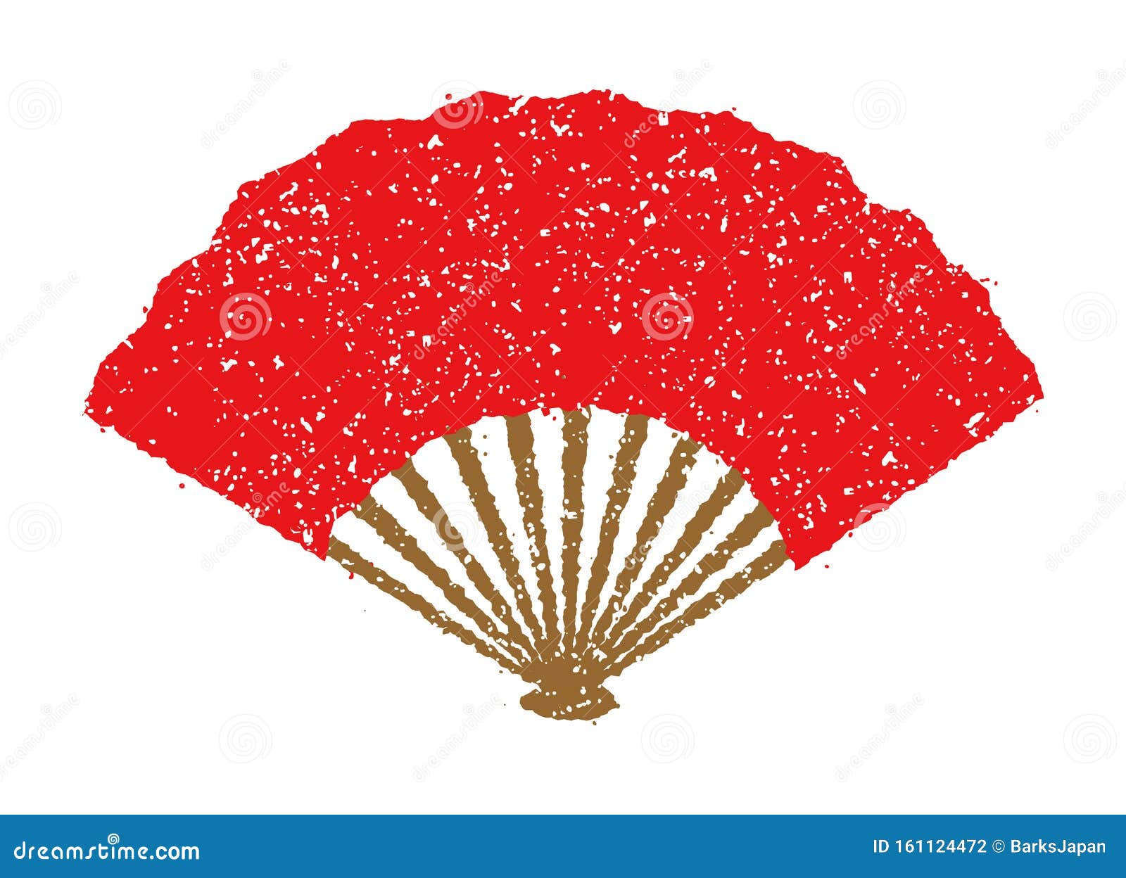 Japanese New Year Decoration Illustration. Japanese Fan Stump. Stock ...