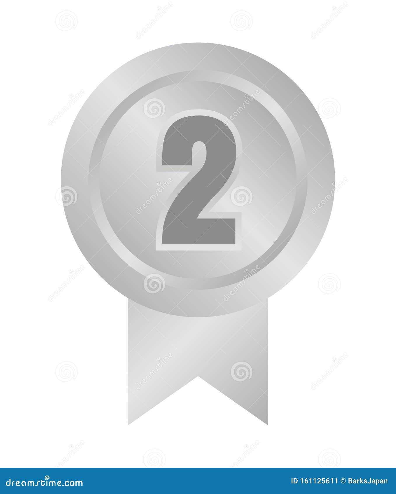 Ranking Medal Icon Illustration / 2nd Place Stock Vector - Illustration ...