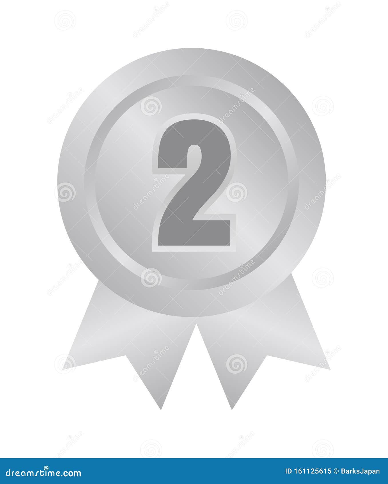 Ranking Medal Icon Illustration / 2nd Place Stock Vector - Illustration ...